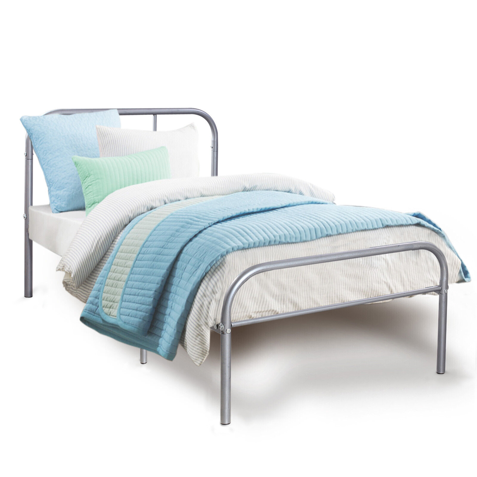 Yoneston Twin Metal Platform Bed Frame for Girls Single Bed Frame ...