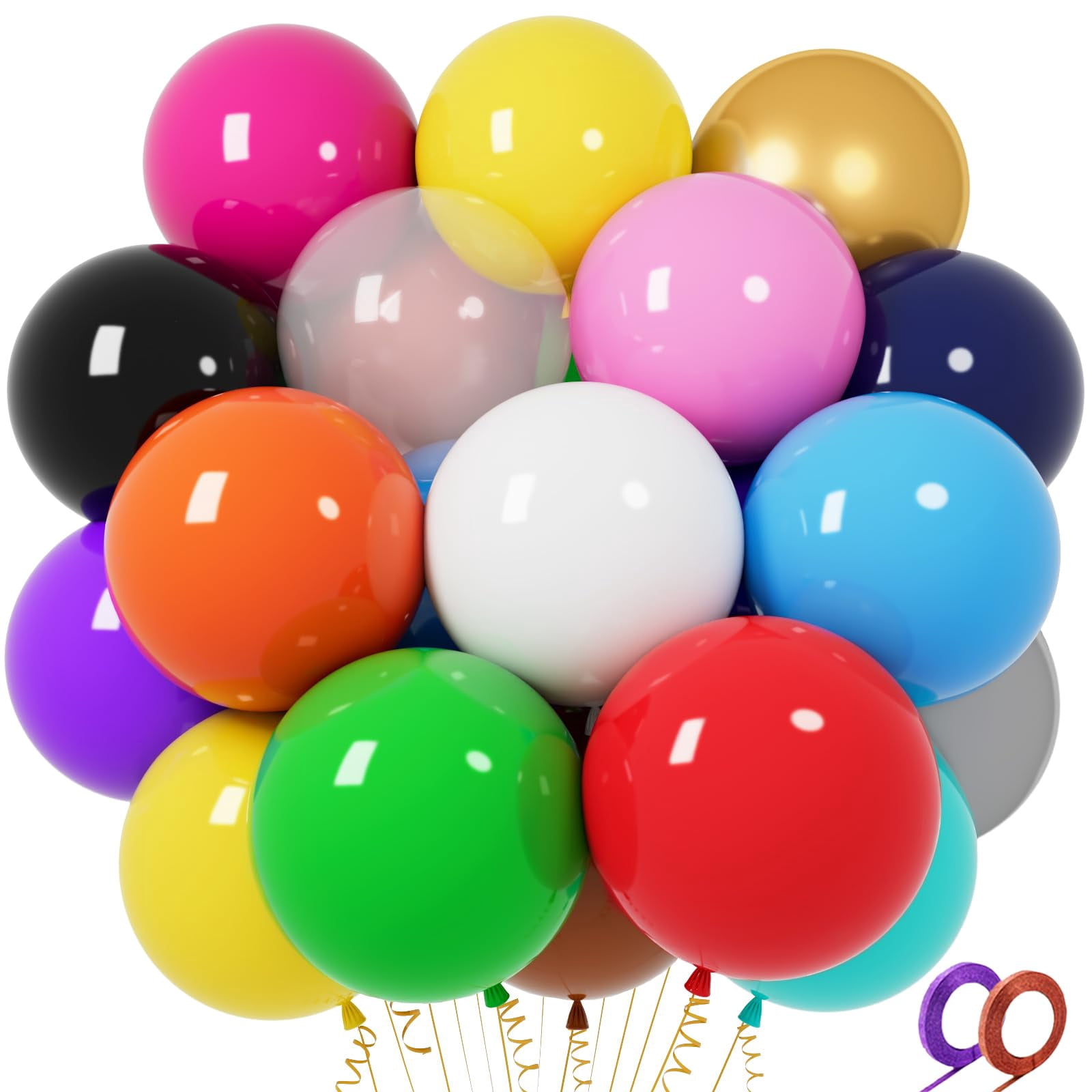 32Pcs Big Balloons 18 SSF20 Inch Assorted Colors, Round Large Latex ...