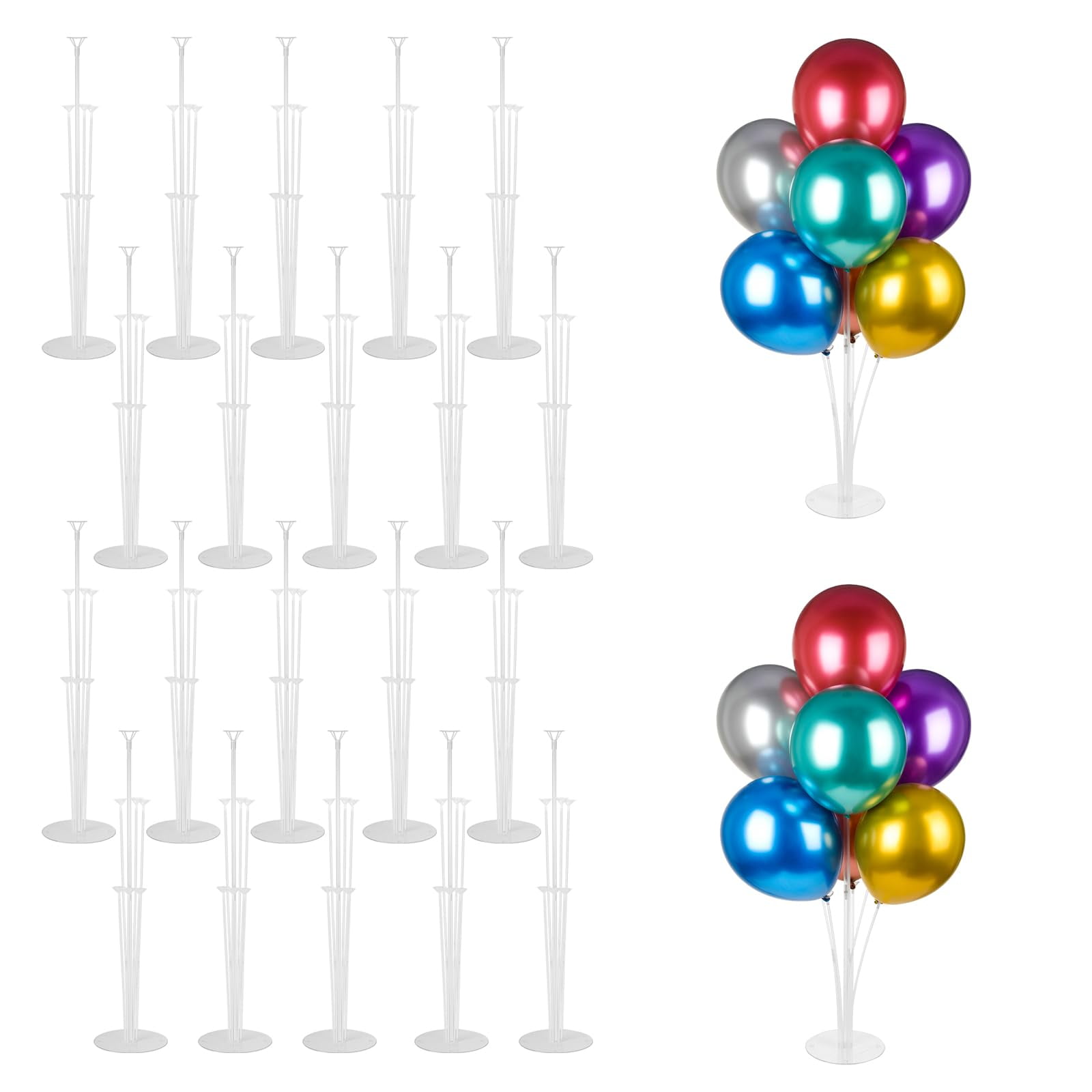 Voircoloria 4 Sets Balloon Stand Kits, Balloon Sticks Holder with Base ...