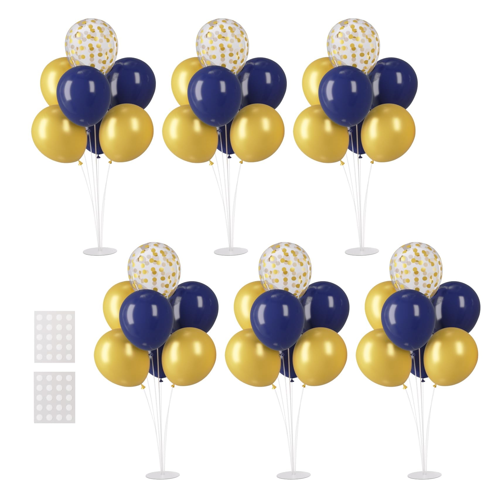 Voircoloria 6 Sets Balloon Stand Kits, Balloon Sticks with Base for ...