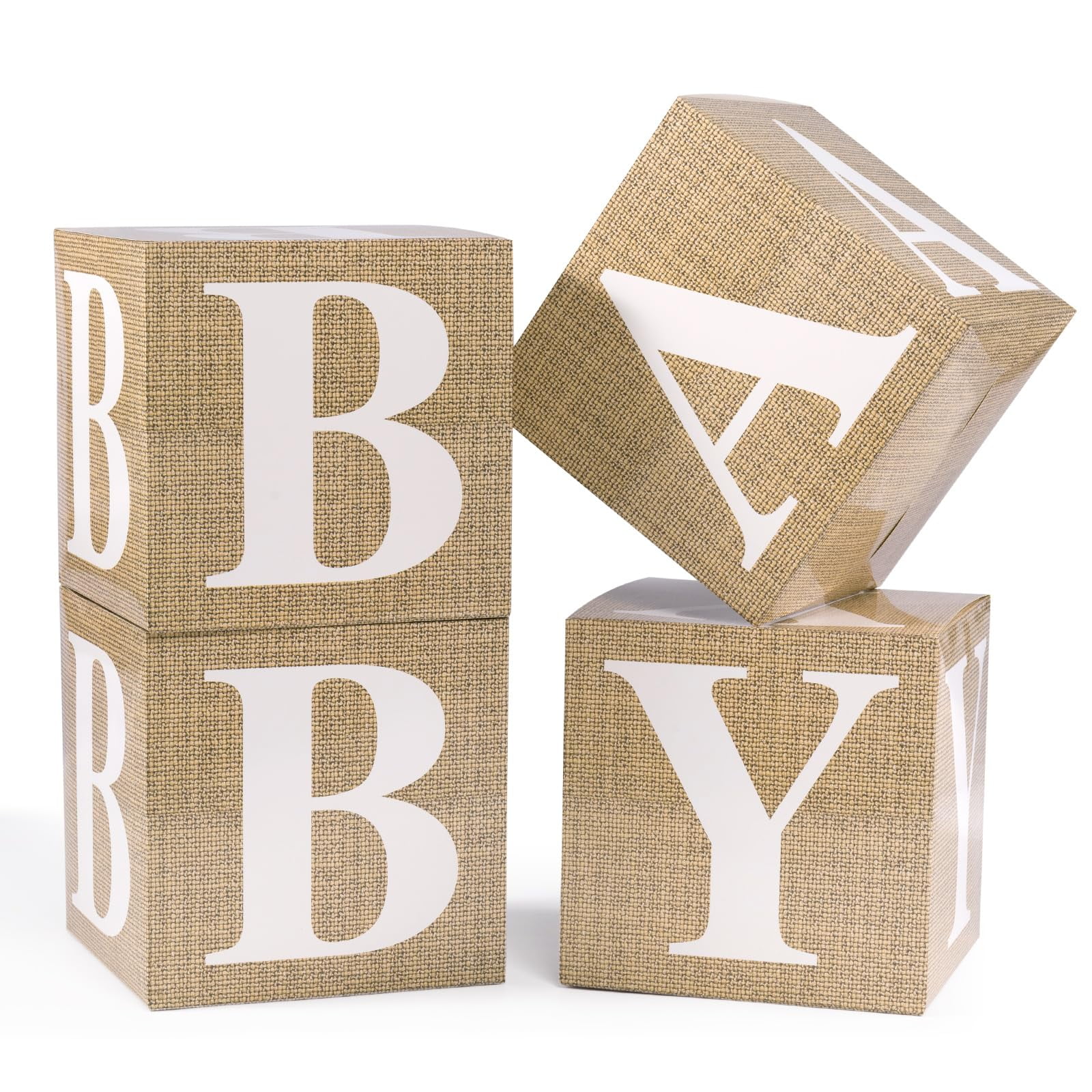 Voircoloria Baby Boxes with SSF20 Letters for Baby Shower, 4pcs Balloon ...