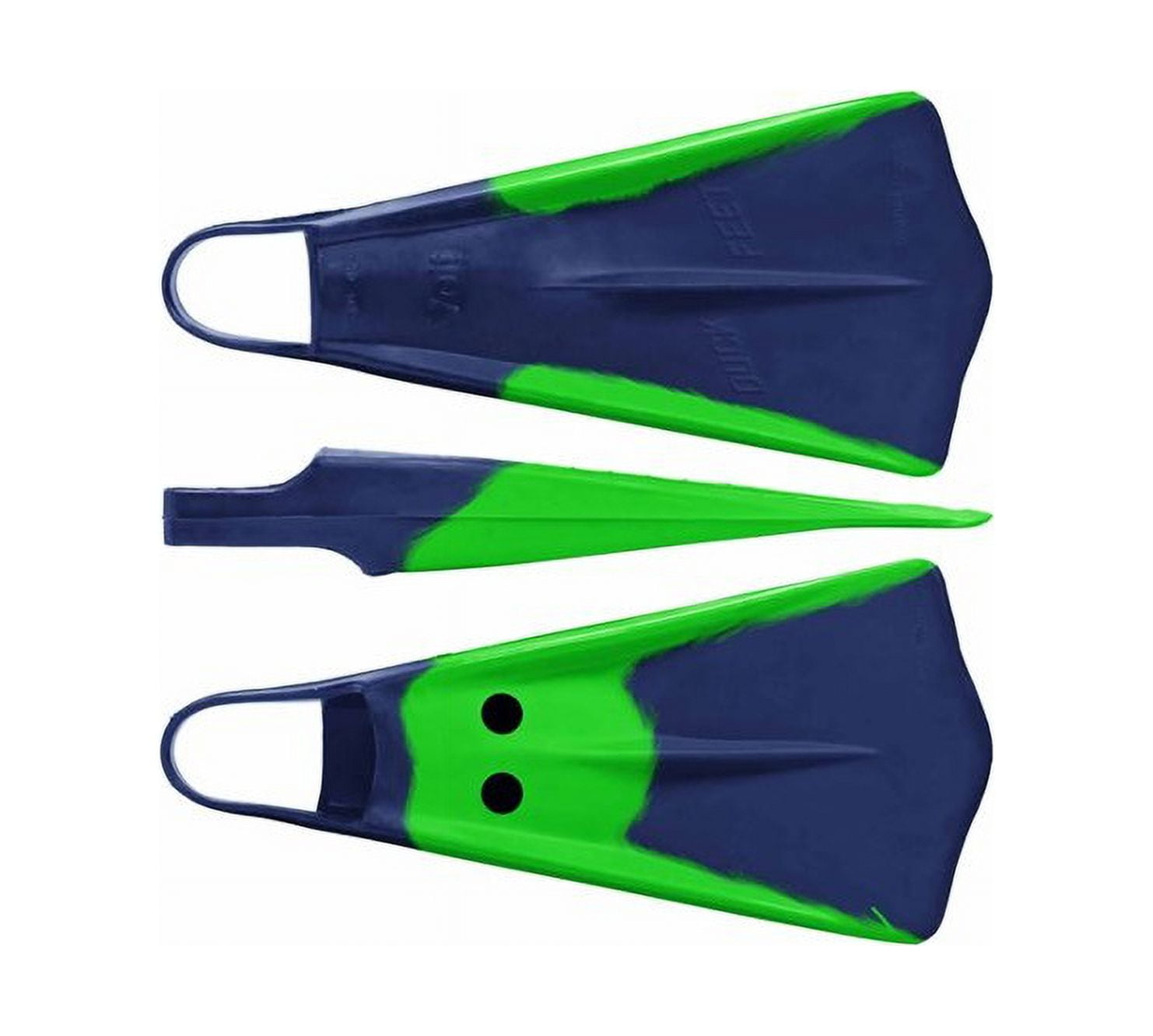 Voit Duck Feet Swim Fins Blue Green Sz9-11 - Walmart.com