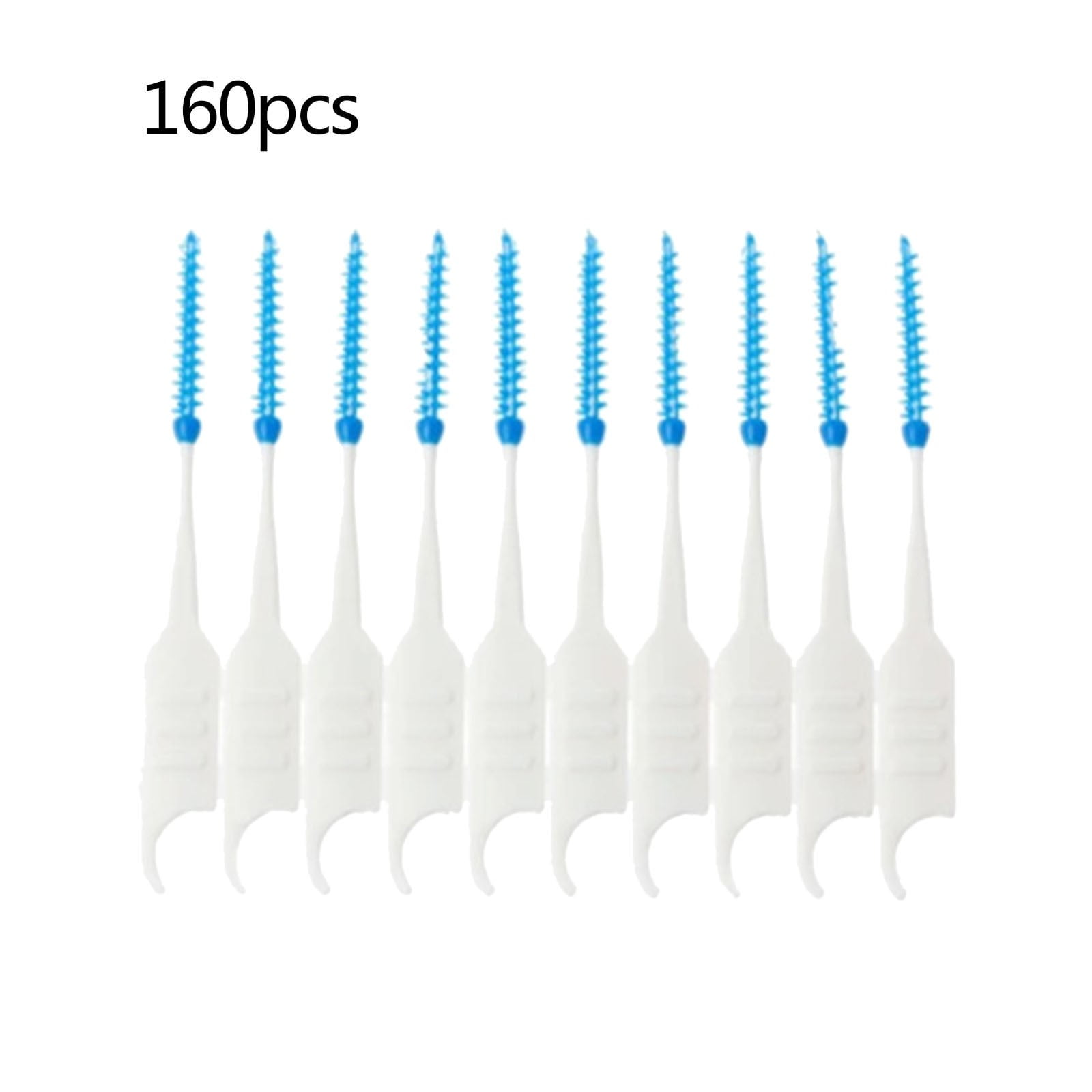 Vokbdy 160-Count Toothbrush Flosser， 160Pcs Interdental Brush Stick ...