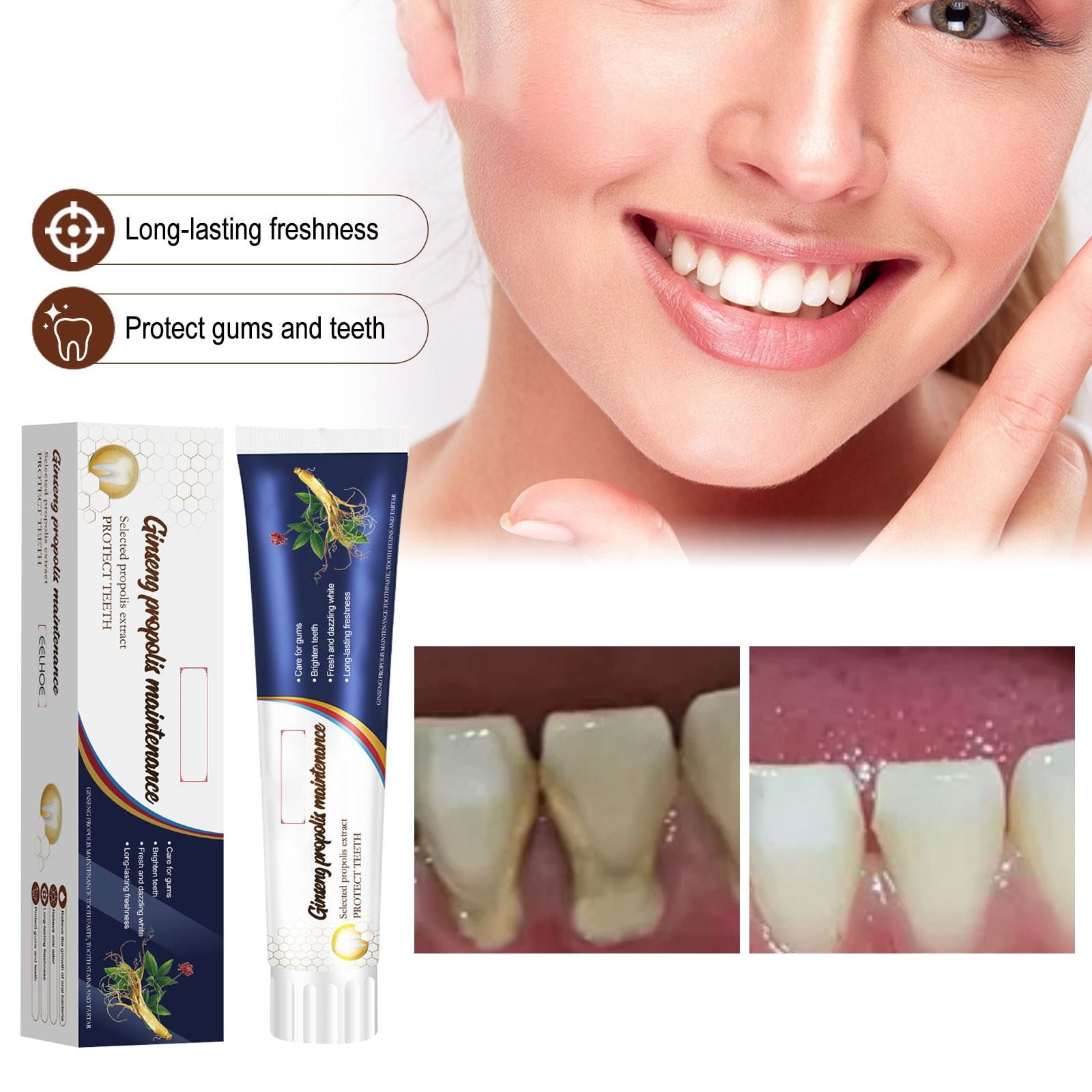 Vokbdy Under $5 Ginseng Propolis Whitening Toothpaste, Ginseng Propolis ...