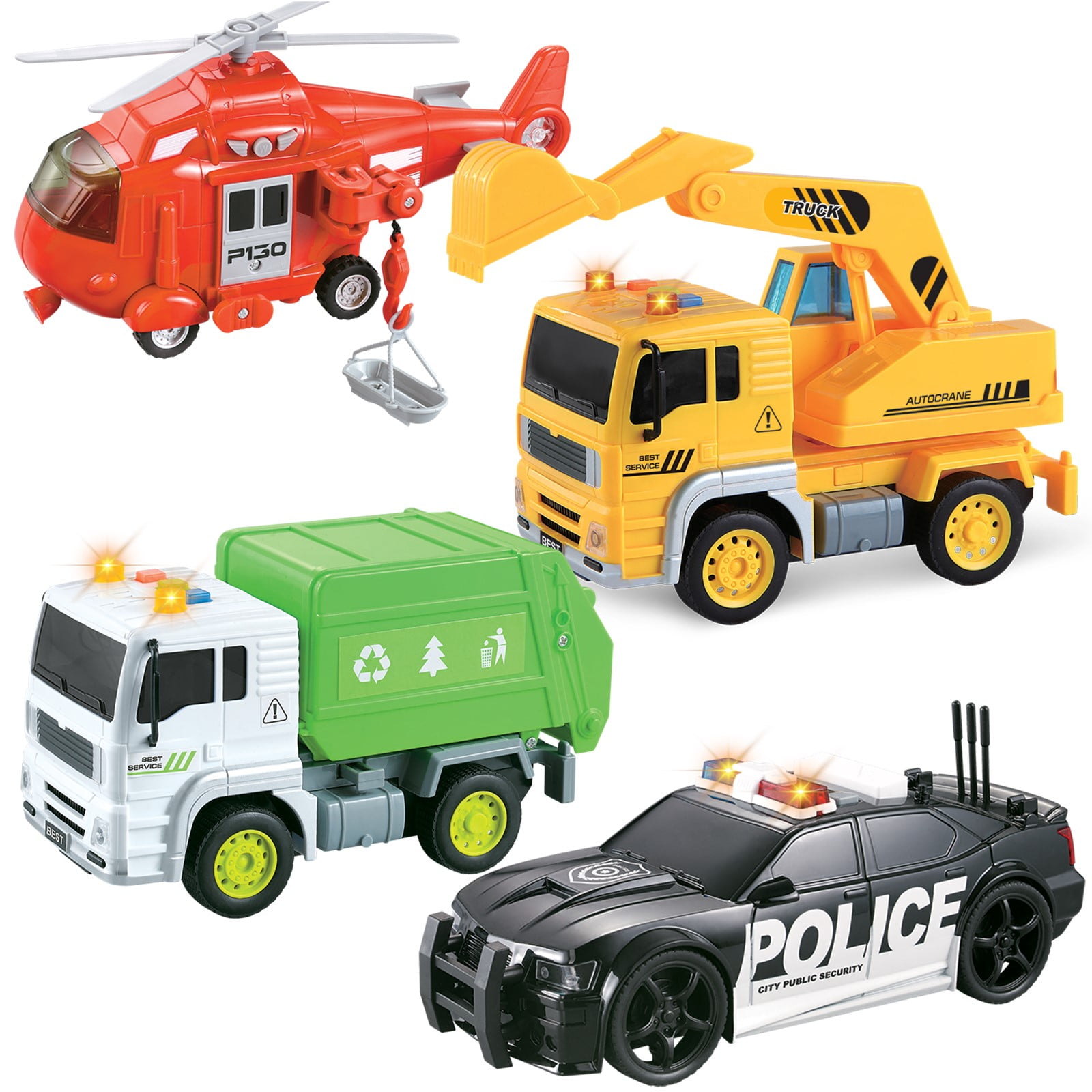 Vokodo, City Heroes vehicle Bundle Toy Playsets, 4 Pack, Child, Size 1: ...