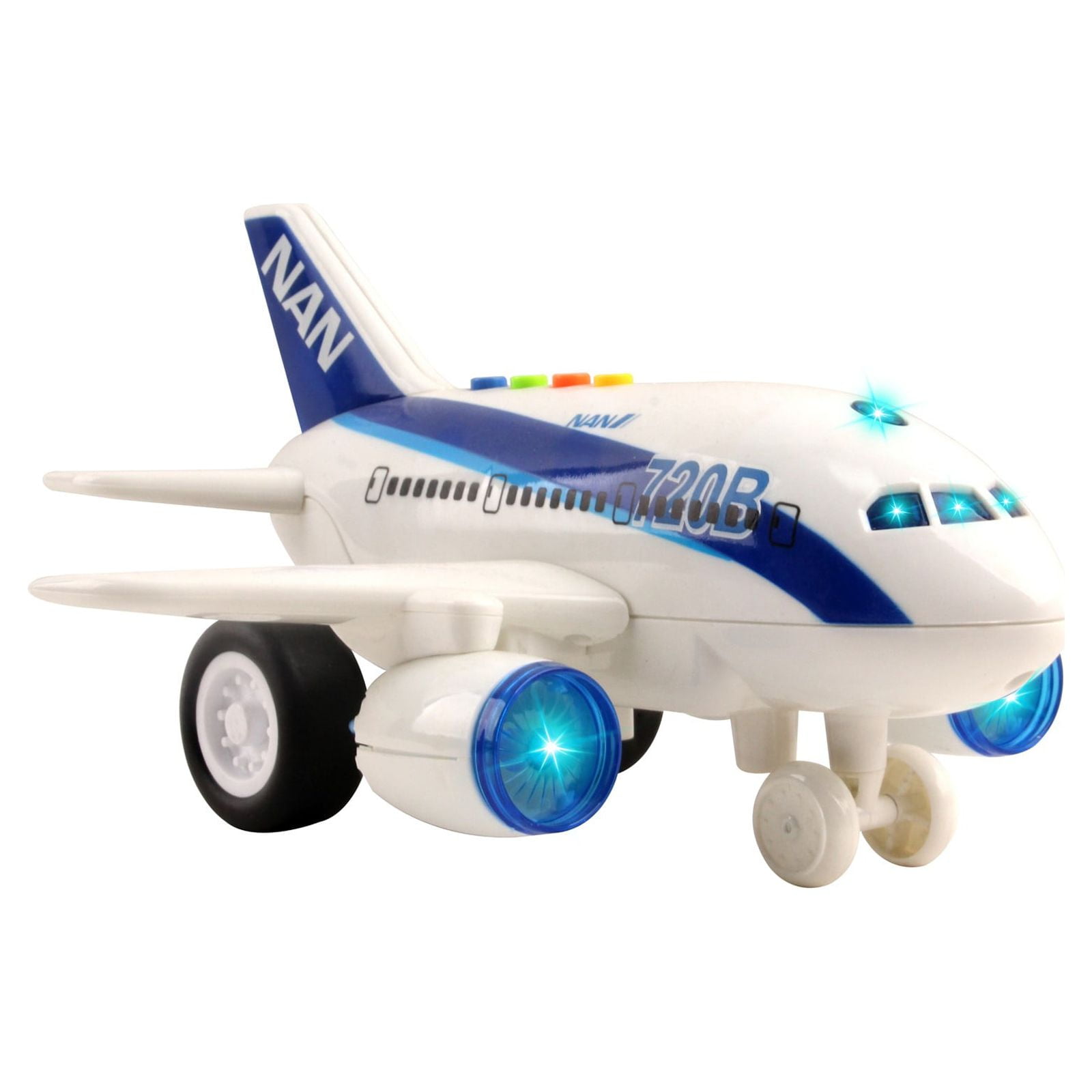 Vokodo Commercial Plane Toy, Push & Go Friction Power, 1:160 Scale w ...