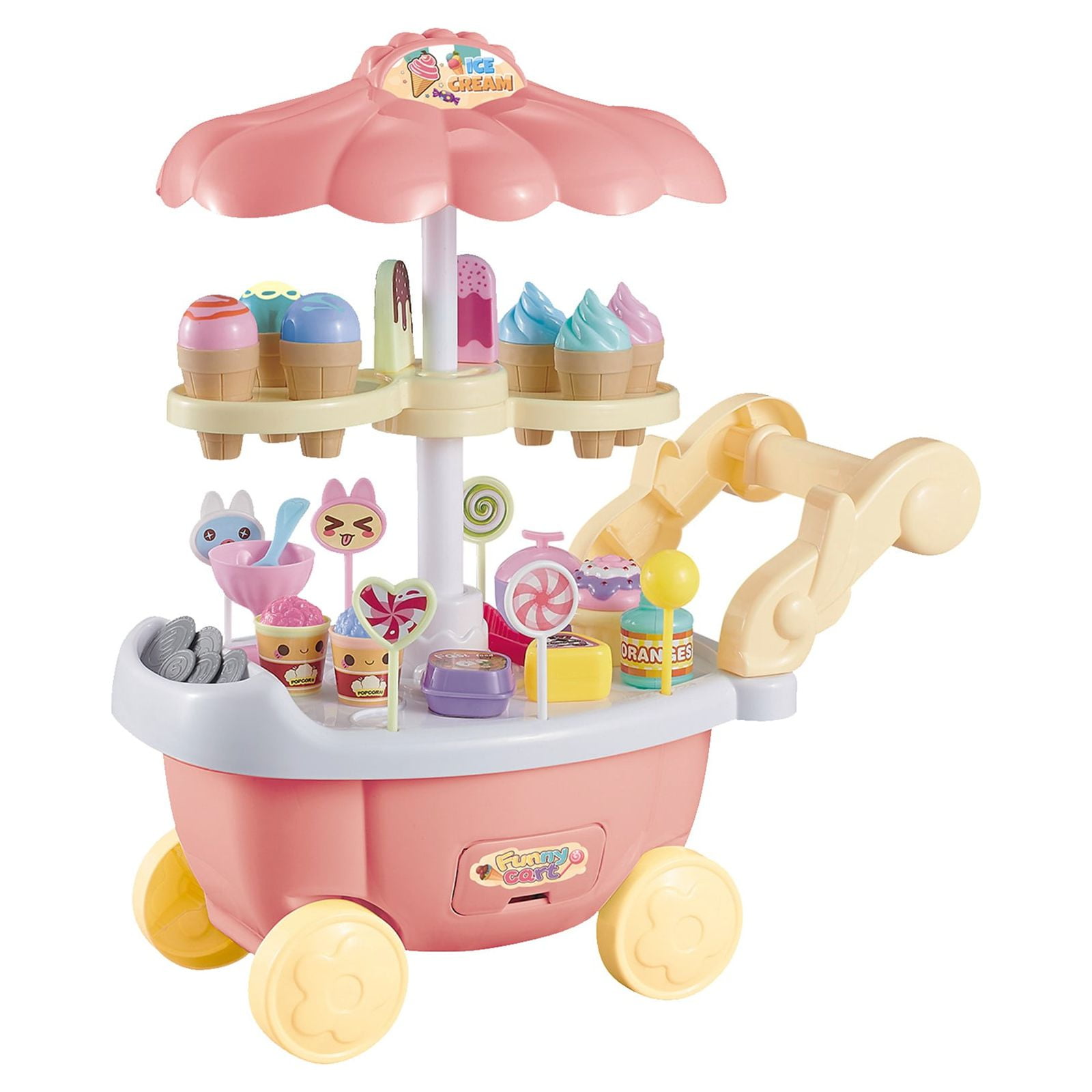 Vokodo Ice Cream Cart 42 Piece Playset with Music and Umbrella for ...