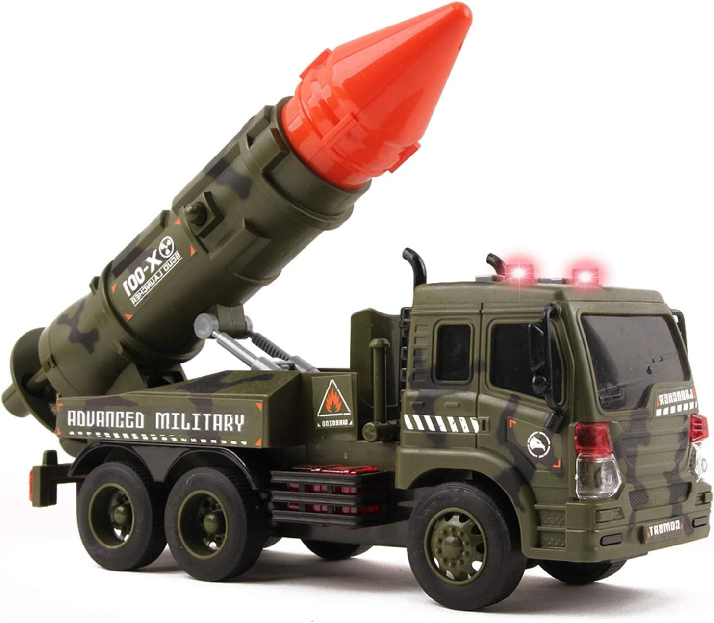 Vokodo Military Launcher Truck Push And Go With Lights Sounds And Pull ...