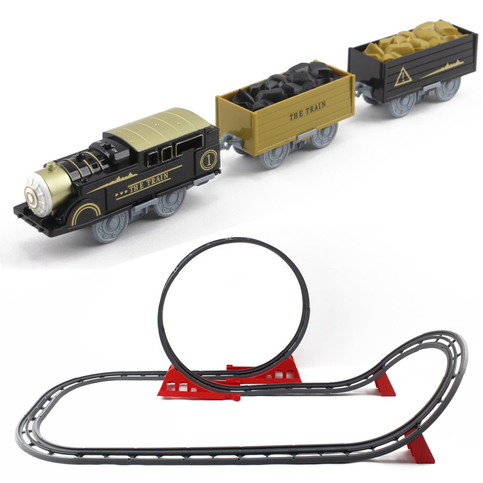 Vokodo Train Station Track Set With Cargo And 360 Loop Tilting Tracks ...