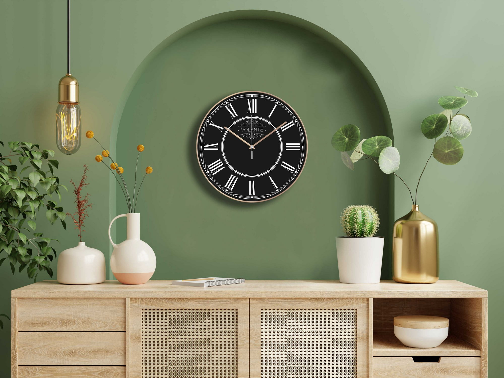 Vol-clock- Mason-Bronze-Decorative Wall Clock - Walmart.com