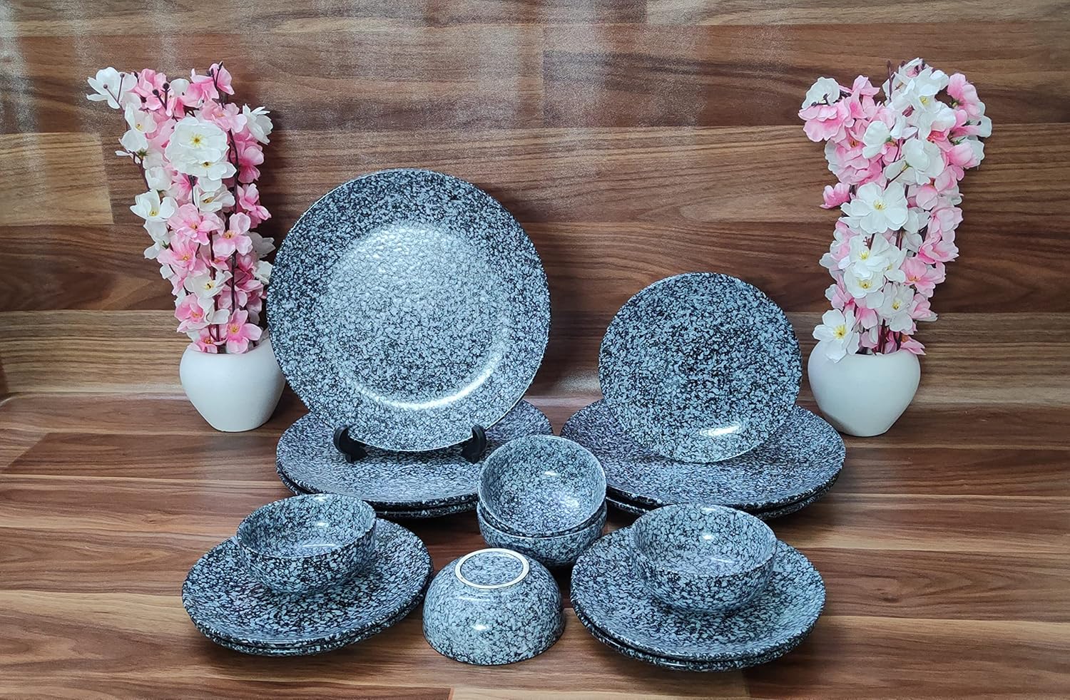 VolCraft Ceramic Dinner Set Including 5 Dinner Plates 5 Quarter Plates ...