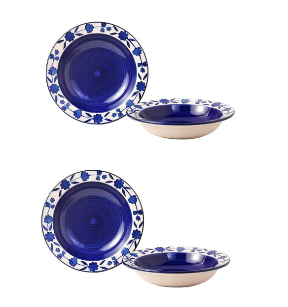 VolCraft Ceramic HandPainted Deep Pasta Plate Soup Plate Snack Plate ...