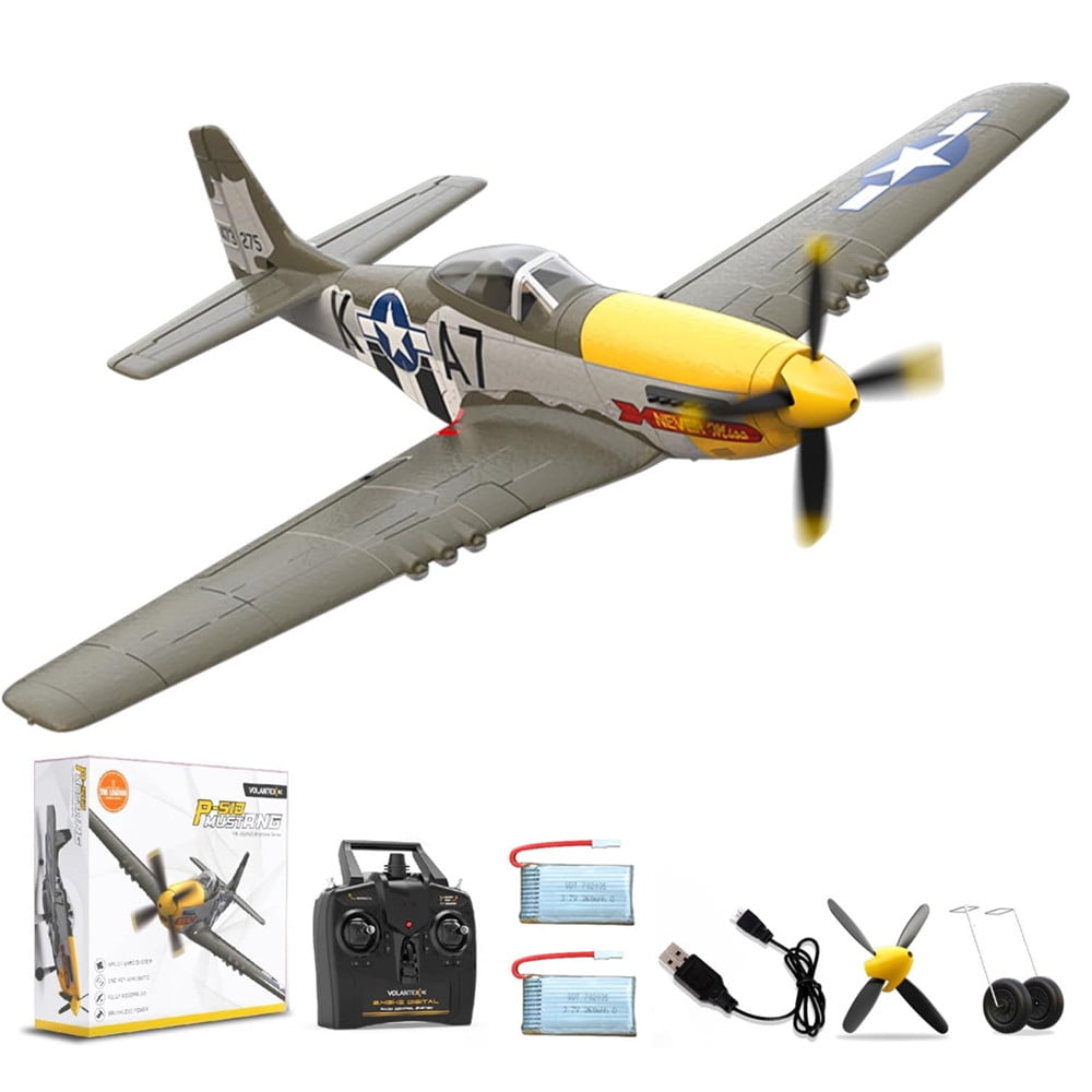 Volantex P51D Mustang RC Plane 2.4G 4CH 500MM Wingspan EPP Foam RC Aircraft 3 Modes & Aerobatics ...