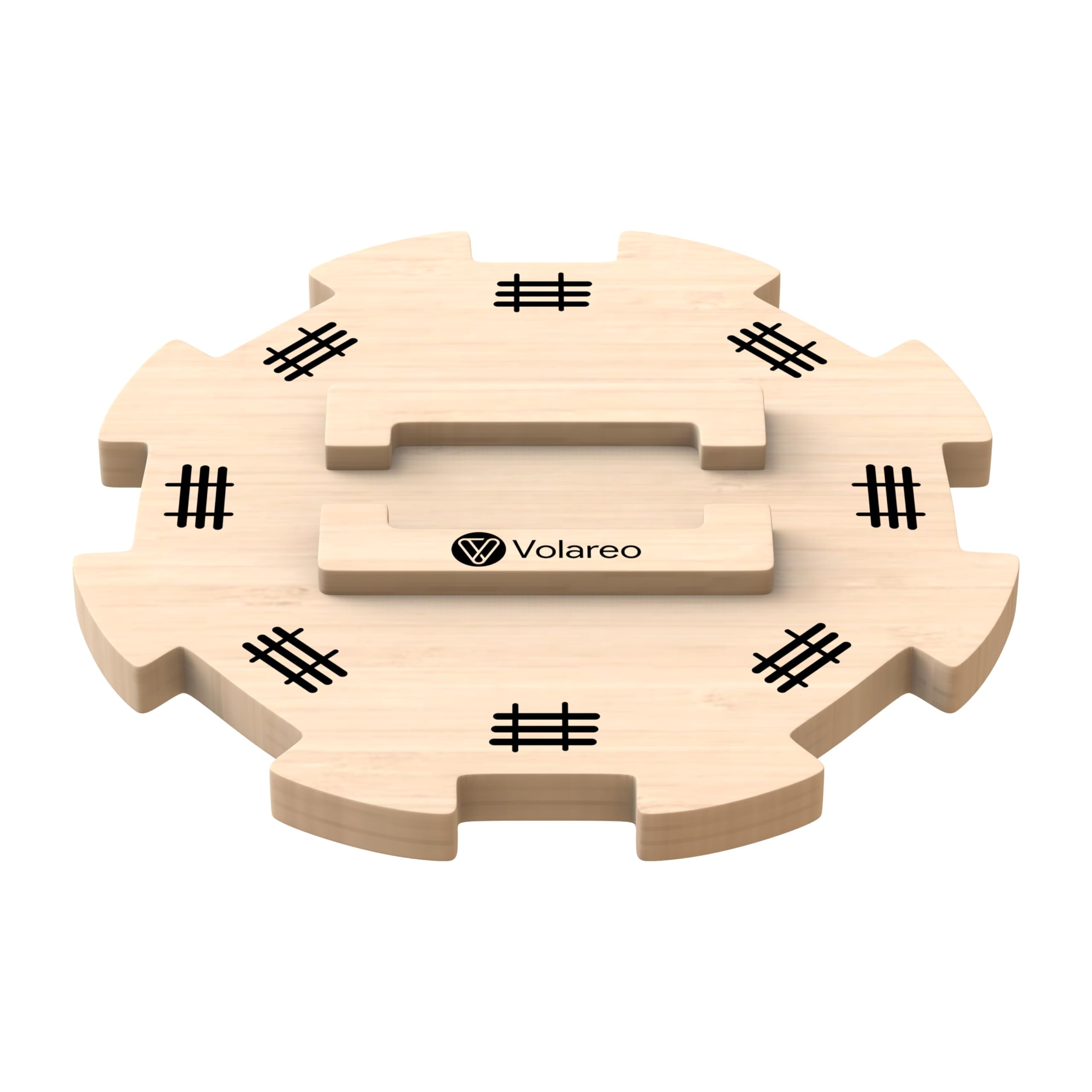 Volareo Wooden Mexican Train Hub - Pine Wood Hub with Felt Bottom ...