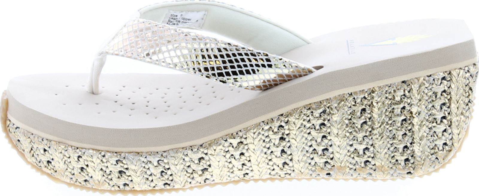 Volatile Women's Supashine Thong Sandal, Gold, Size 11, Slide, Slip-On ...