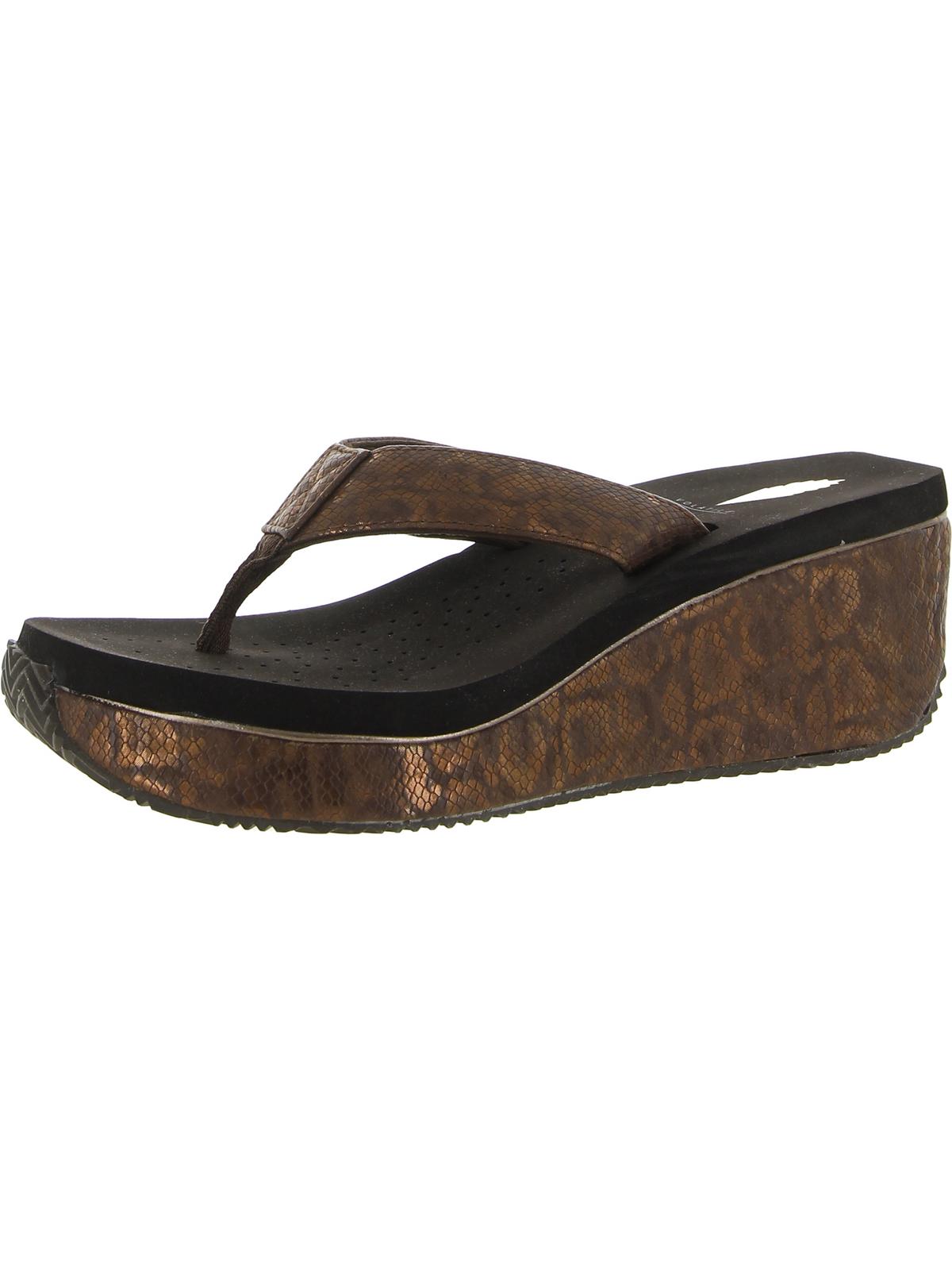 VOLATILE Women's Frappachino Wedge Sandal BRONZ/PYTH-9 - Walmart.com