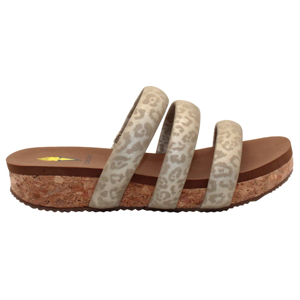 Volatile Womens Gillette Metallic Leopard Slide Casual Shoes - Walmart.com