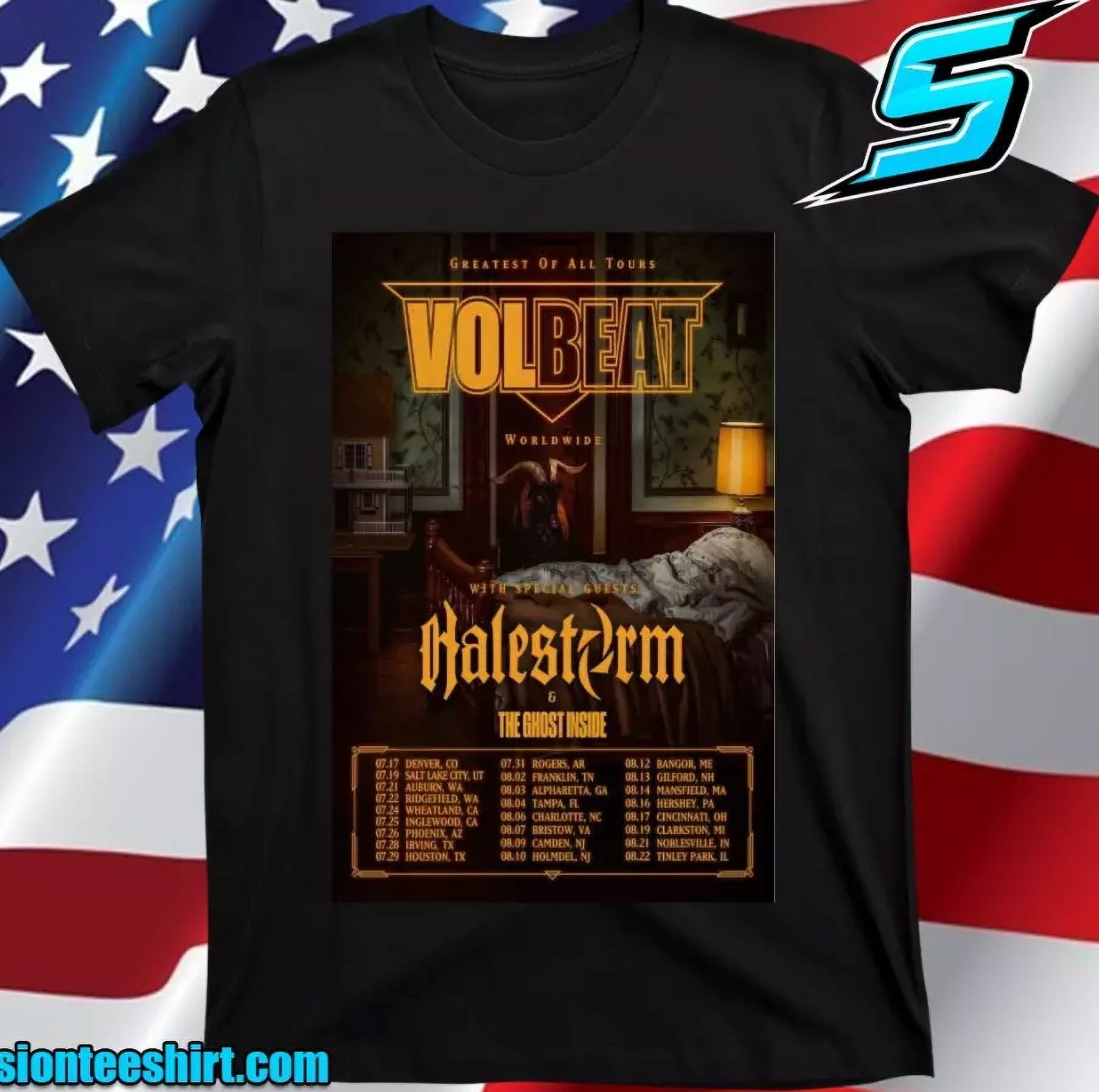 Volbeat Greatest Of All Tour 2025 Poster T-Shirt All Size - Walmart.com