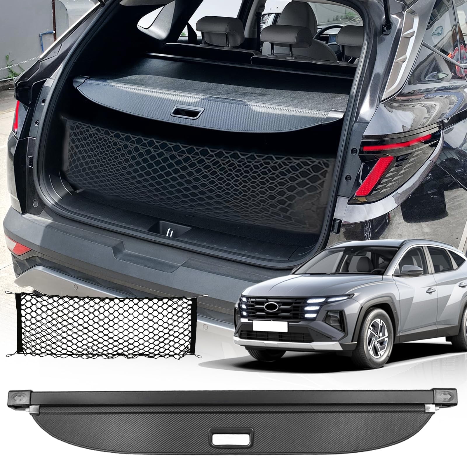 Volcaner Cargo Cover for SSF20 Hyundai Tucson 2024 2023 2022(Carbon ...