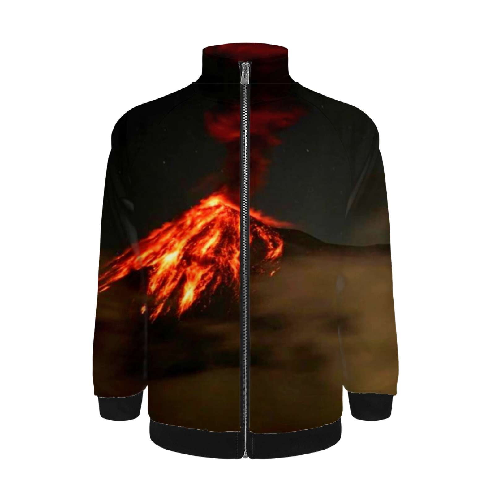Volcanic Eruption Glowing Jacket Men's Street Cool Long Sleeves Coat ...