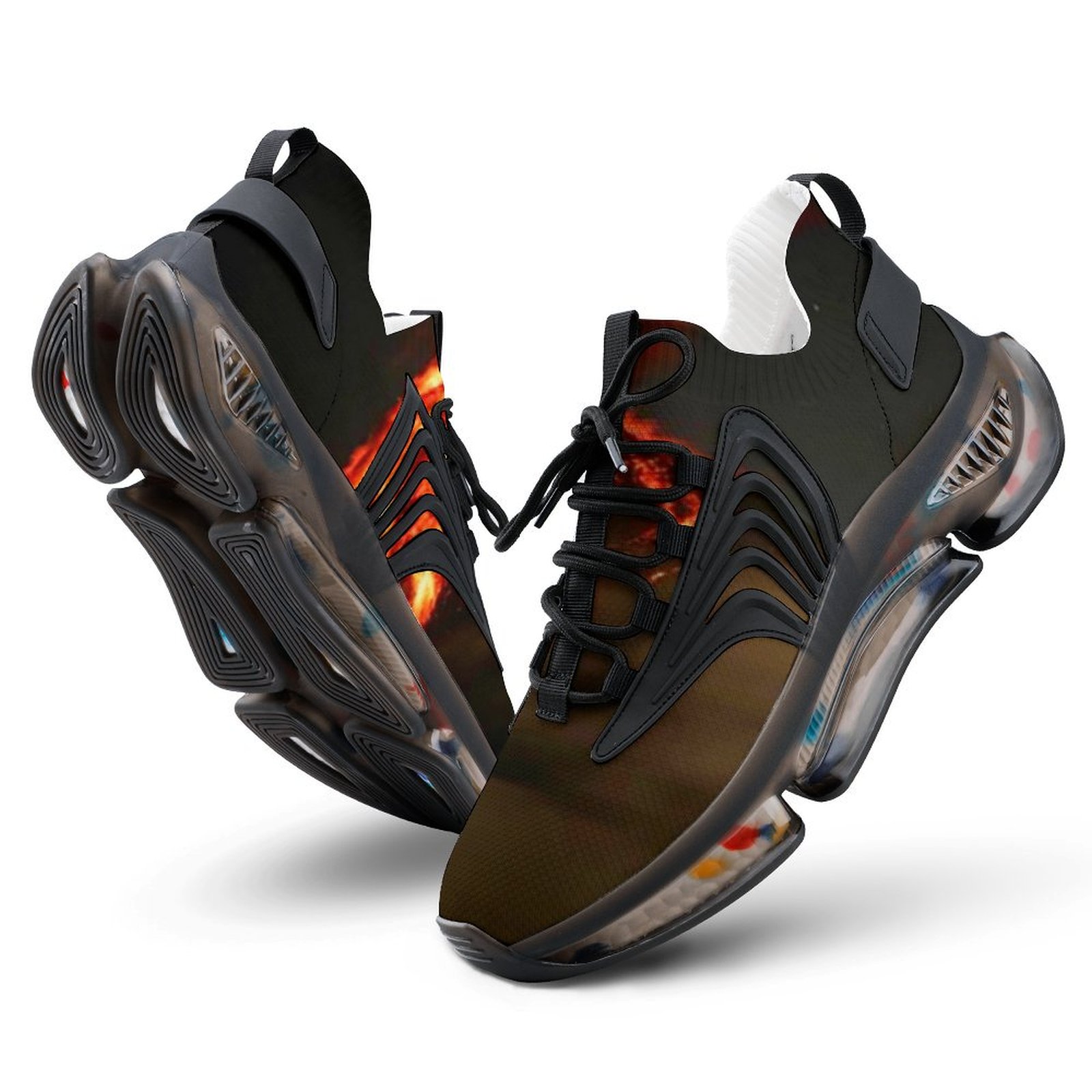 Volcanic Eruption Glowing Walking Shoes for Men Woman Lightweight ...