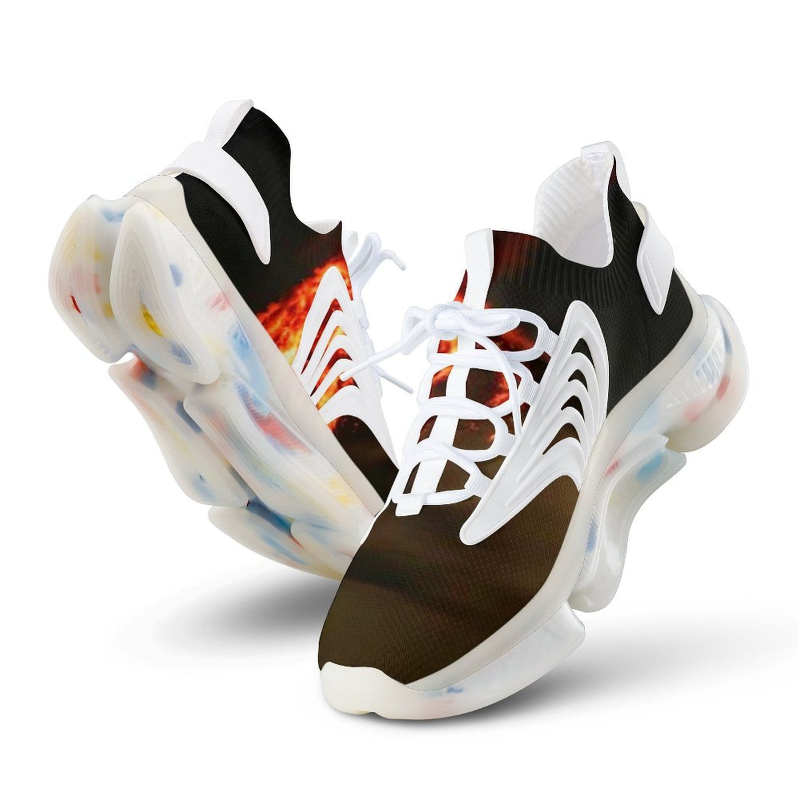 Volcanic Eruption Glowing Walking Shoes for Men Woman Lightweight ...
