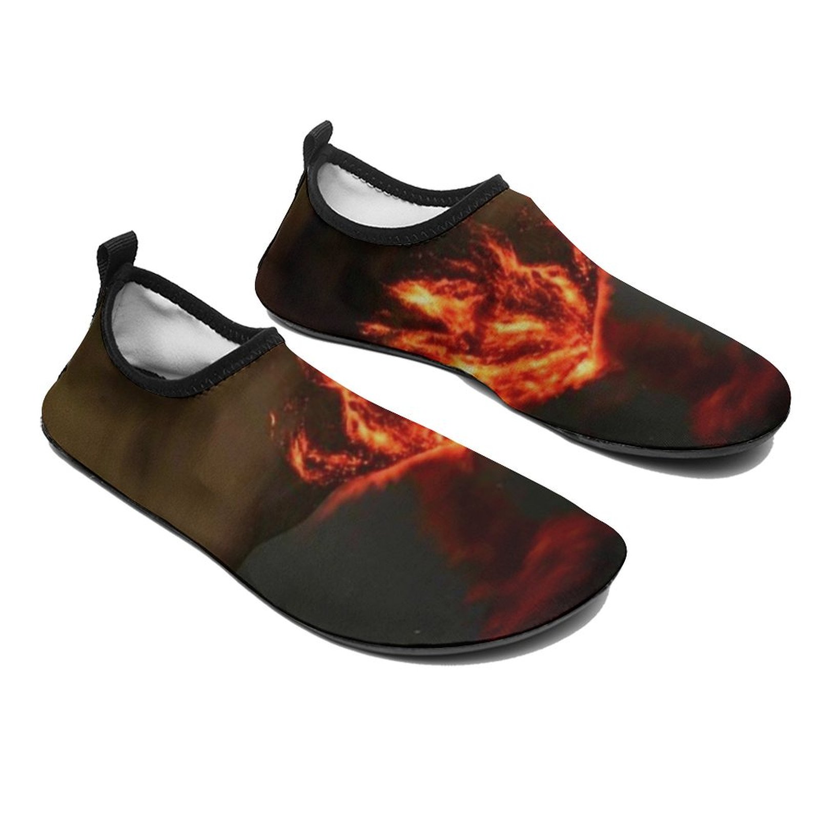 Volcanic Eruption Glowing Water Shoes Beach Slip-on Shoes for Men Women ...