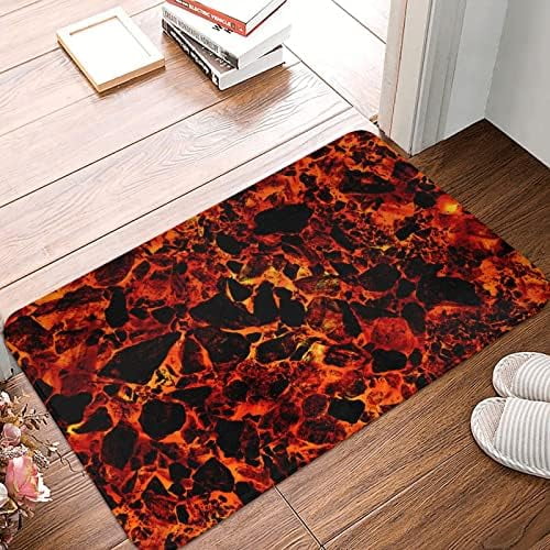 Volcanic Lava Surface Magma Texture Door Mat 30 x 17 Inch Sponge Velvet ...