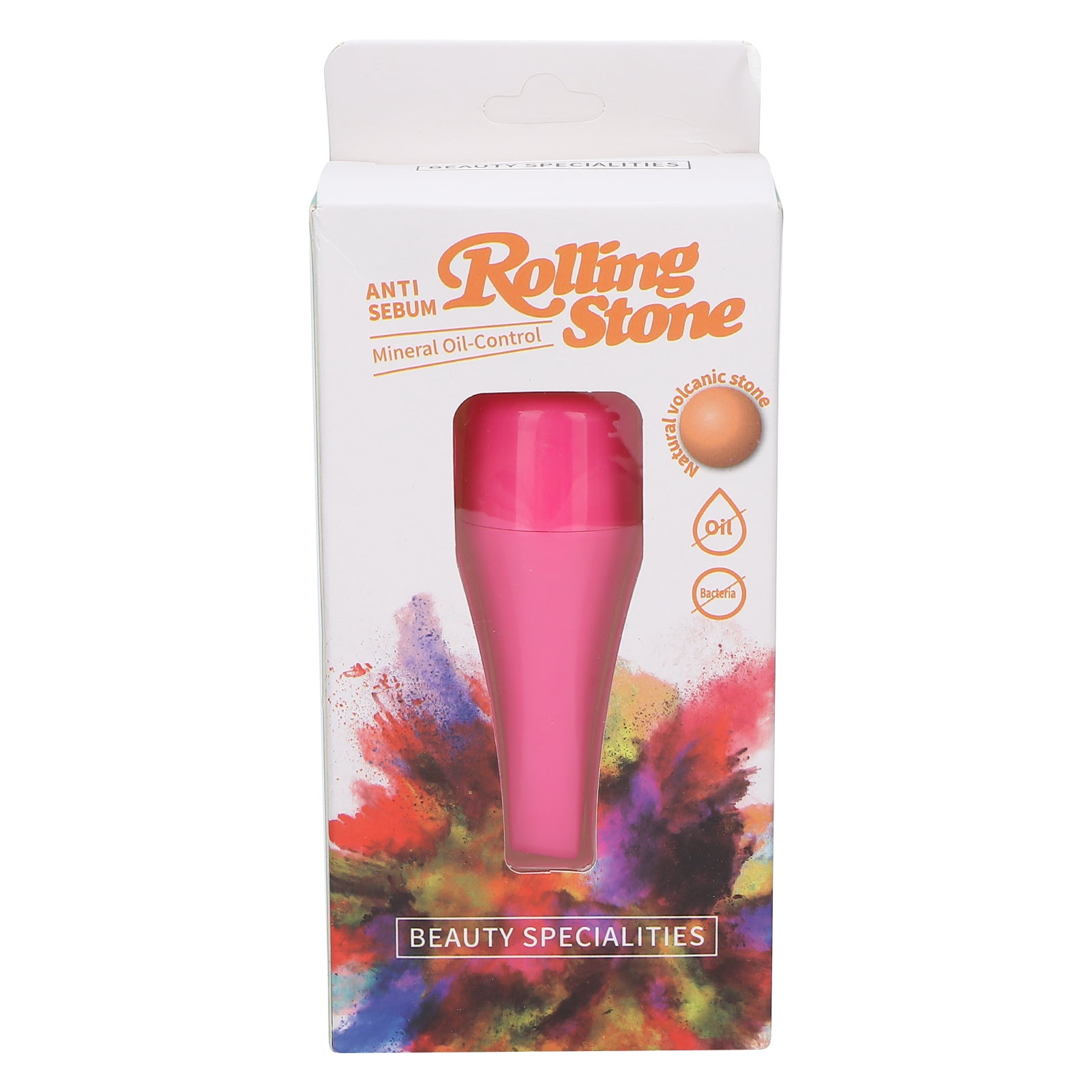 Volcanic Oil Absorbing Face Roller, Pink Facial Skin Cleansing Oil ...