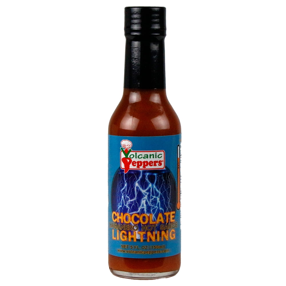 Volcanic Peppers Chocolate Lightning Habanero Hot Sauce Heat Level Hot ...