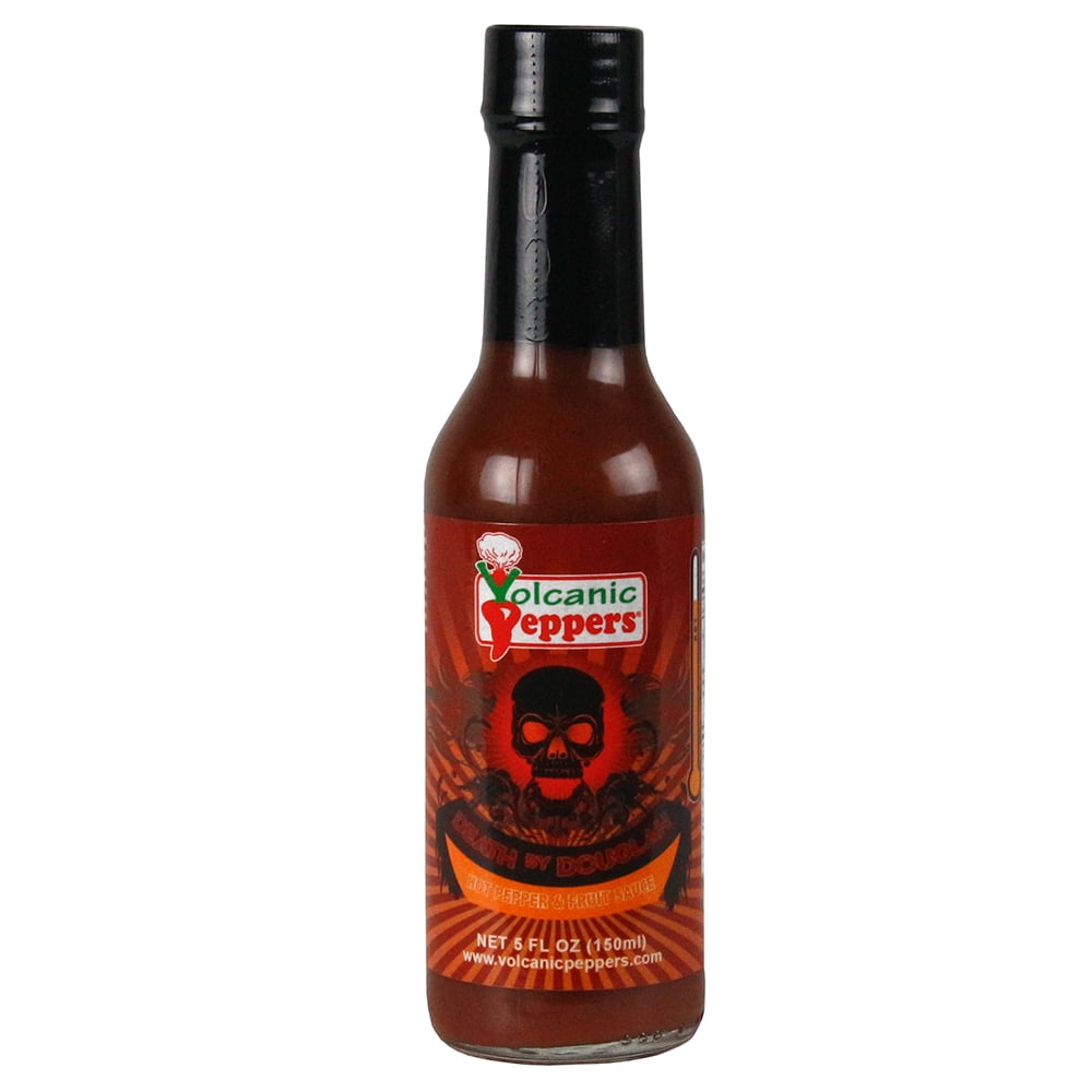 Volcanic Peppers Death By Douglah Hot Pepper and Fruit Hot Sauce 5 Oz ...