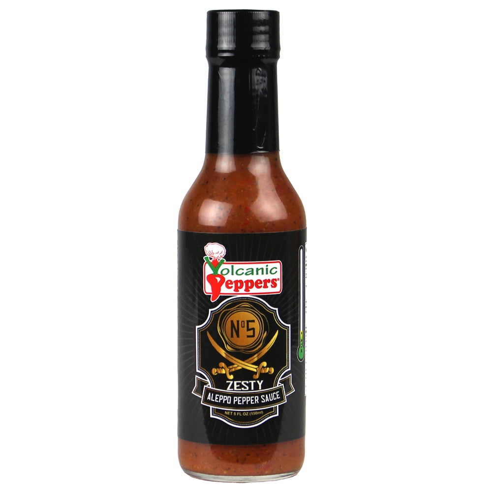 Volcanic Peppers Zesty Aleppo Pepper Sauce 5 oz Bottle Mild Heat ...