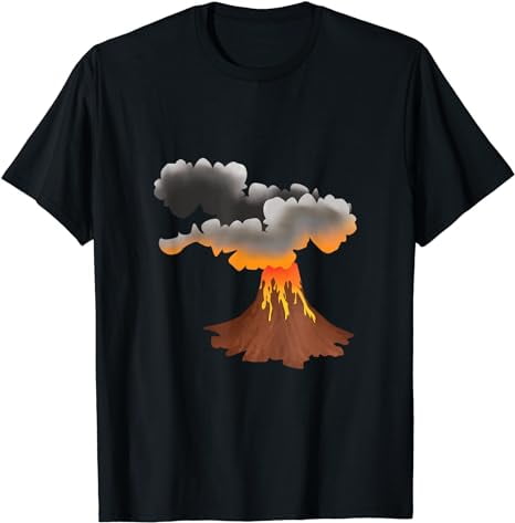 Volcano Erupting Lava Design T-Shirt - Walmart.com