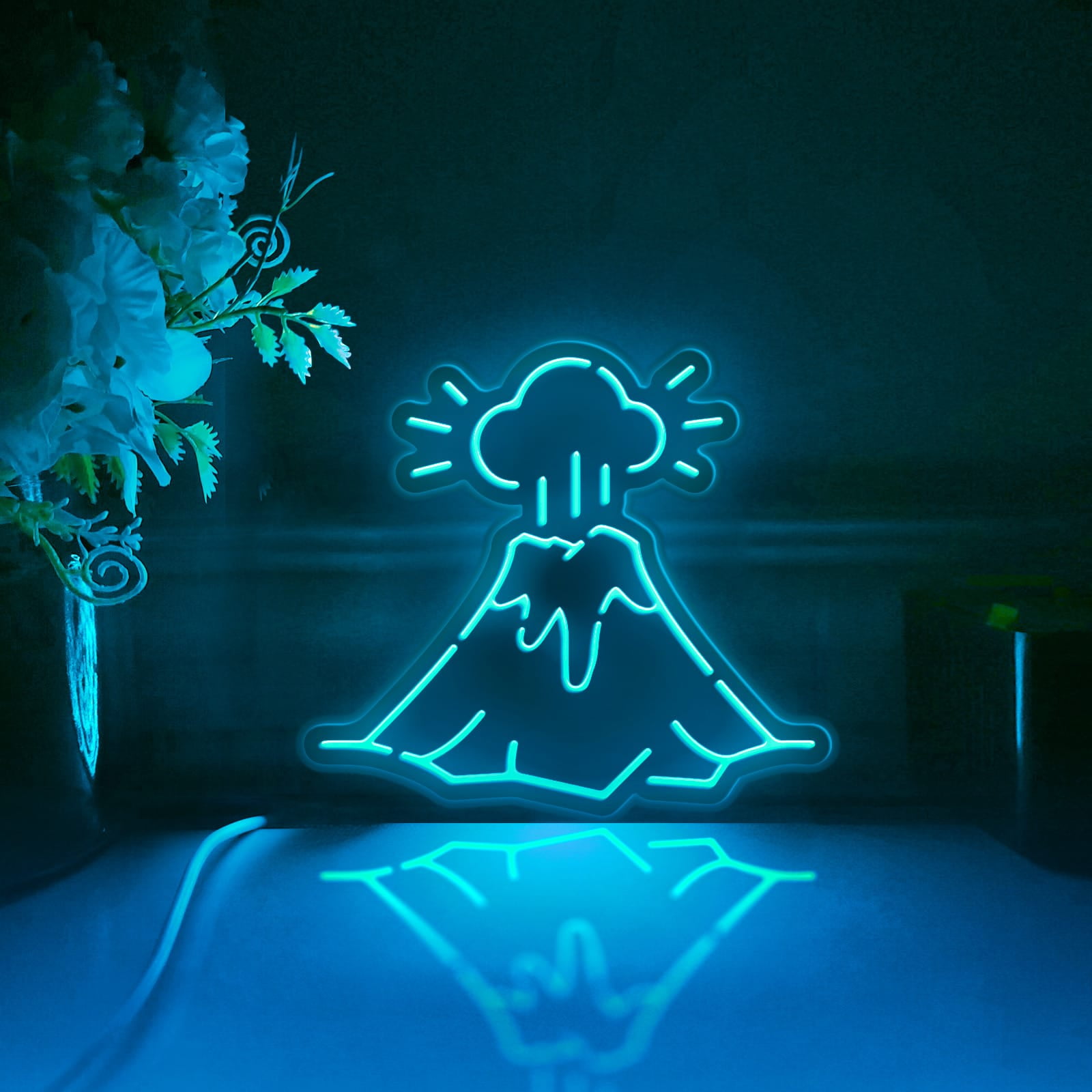 Volcano Eruption Led Light Box, Dimmable Neon-Like Light Signs USB ...