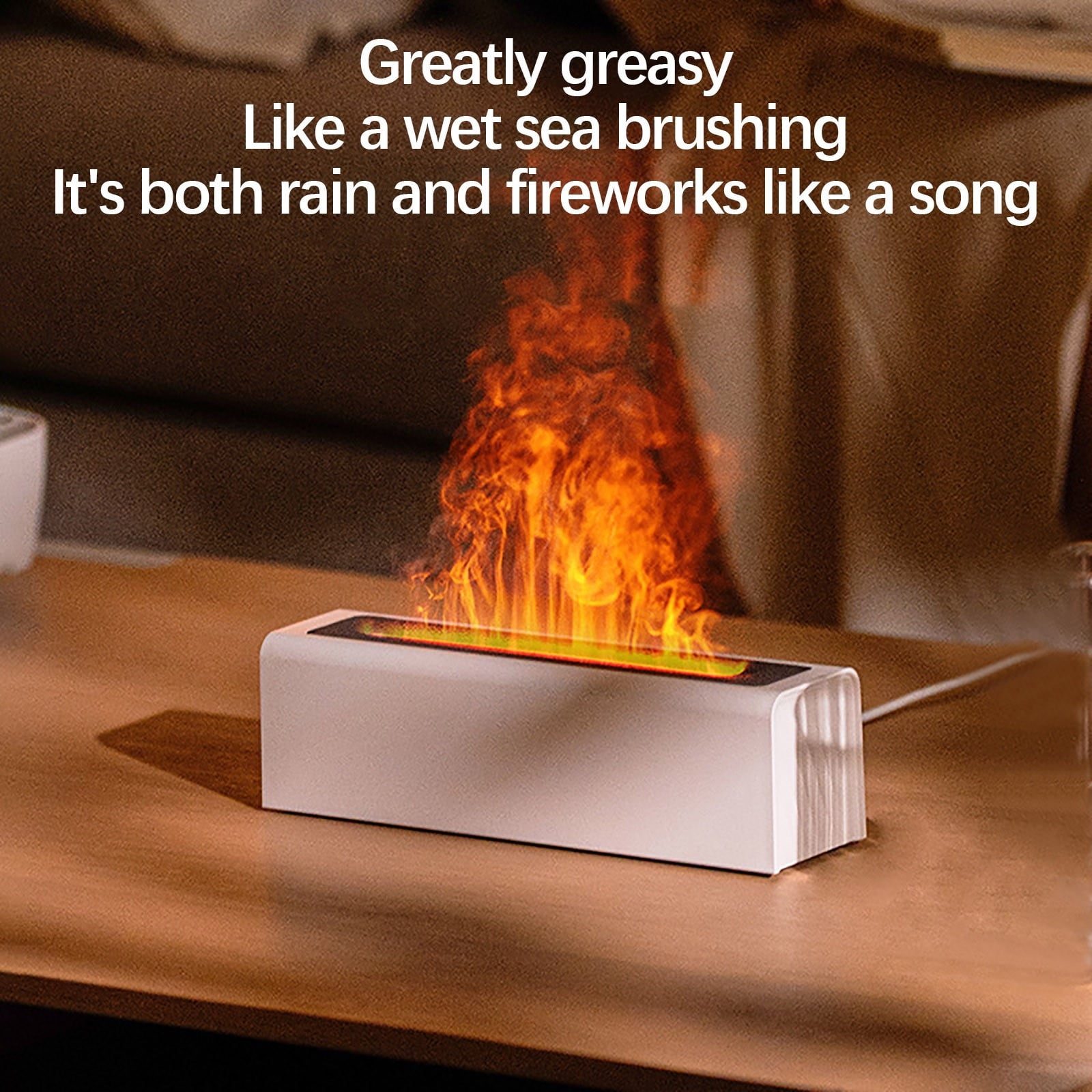 Volcano Flame Aromatherapy Diffuser with Remote Control USB Plug,Quiet ...