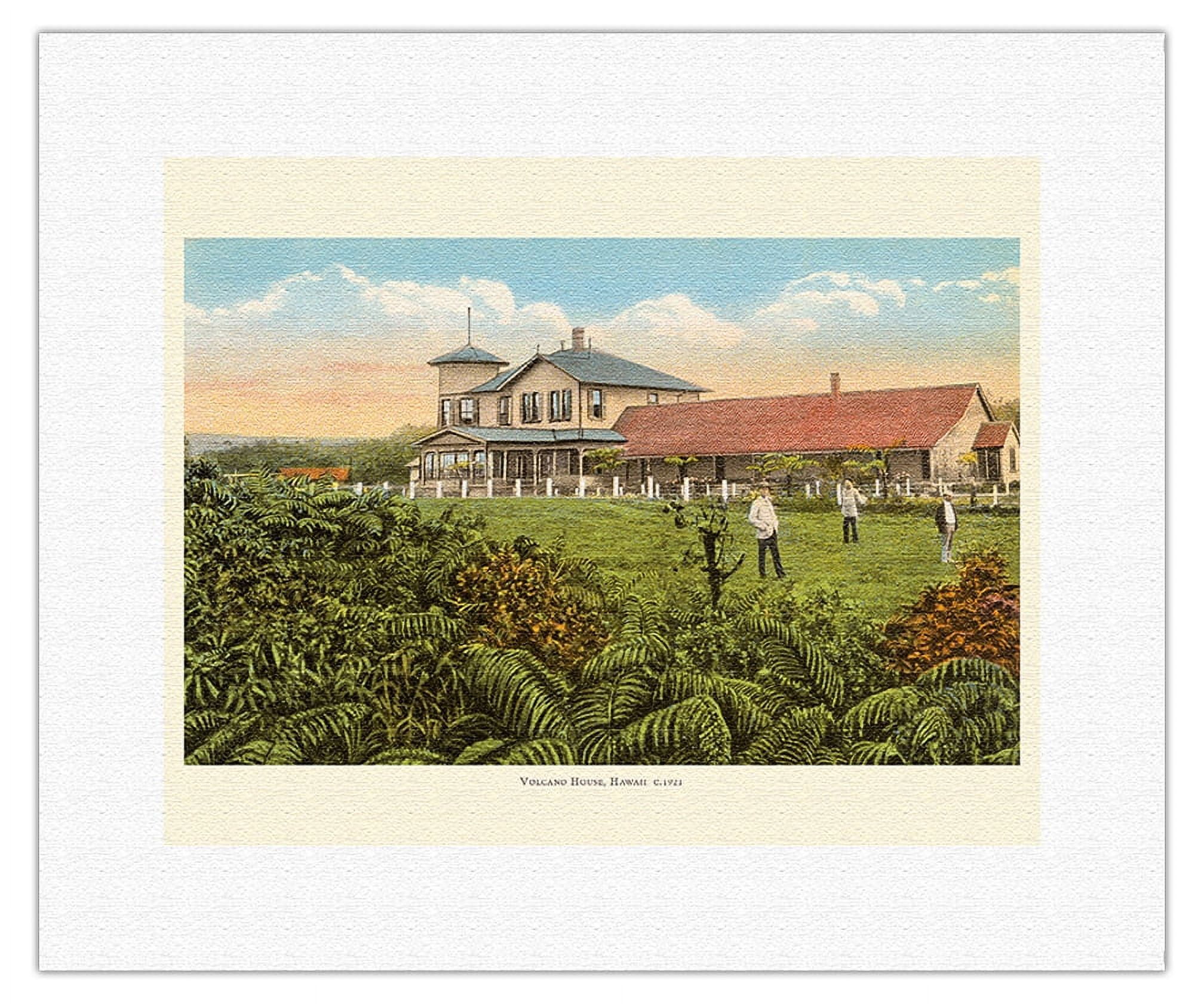 Volcano House Hawaii - Directly Overlooking Crater - Hawaii Volcanoes National Park - Vintage ...