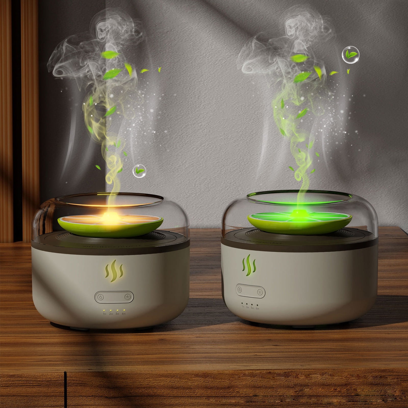 Volcano Humidifier Quiet Flame Diffuser: 300ml Spray Humidifier with 2 ...