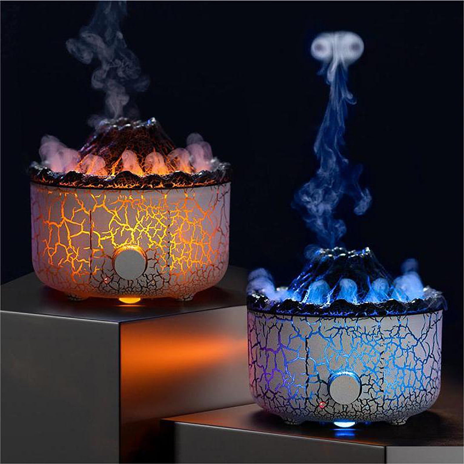 Volcano Humidifier Quiet Flame Diffuser,560ml Spray Humidifier with 2 ... Volcano Humidifier Quiet Flame Diffuser,560ml Spray Humidifier with 2 ...