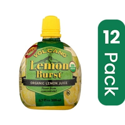 Volcano Juice Lemon Burst Organic 6.7 fl oz (Pack Of 12) - Walmart.com