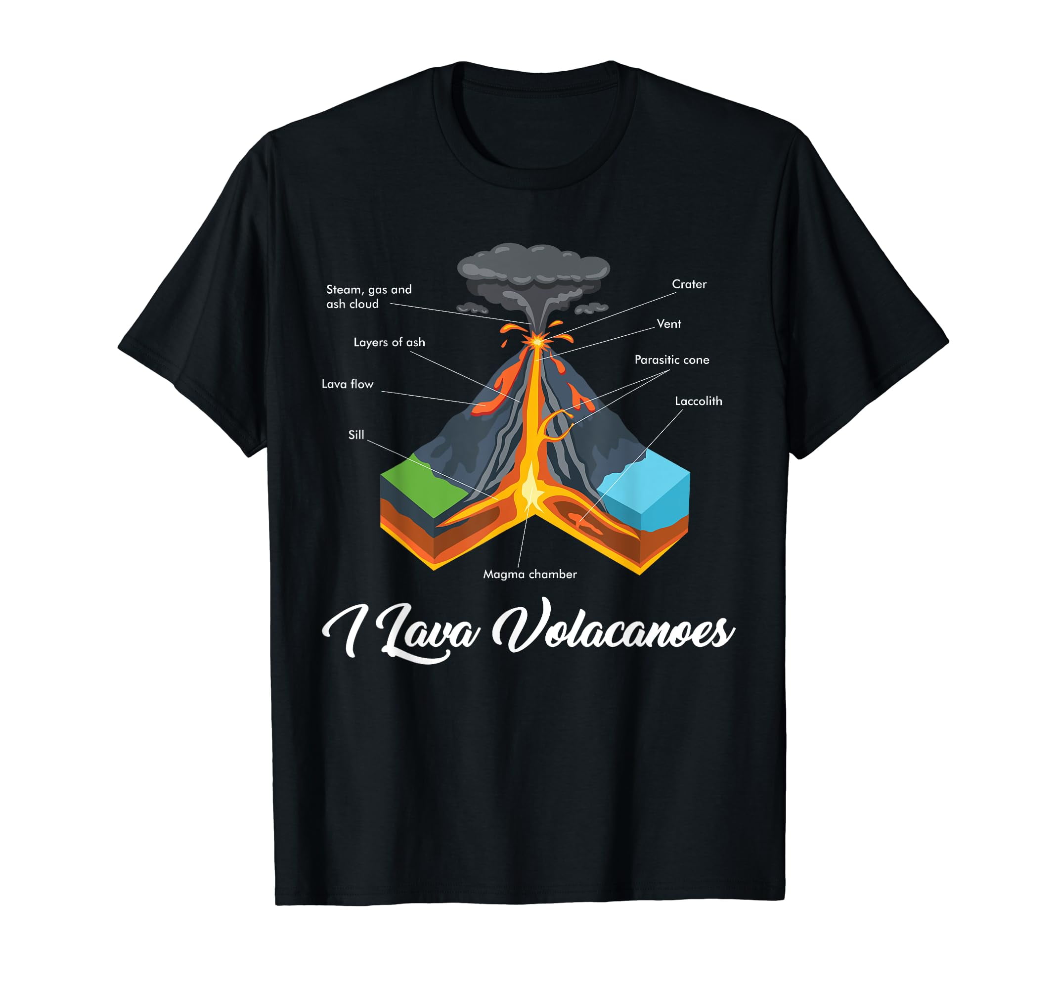 Volcano Lover Geology - I Lava Volcanoes Geologist T-Shirt - Walmart.com