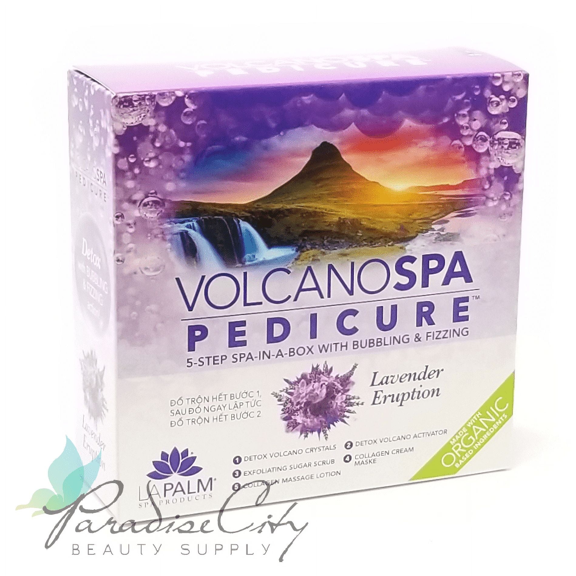 Volcano Spa: 6 Step Pedicure Kit - Lavender Eruption - Walmart.com