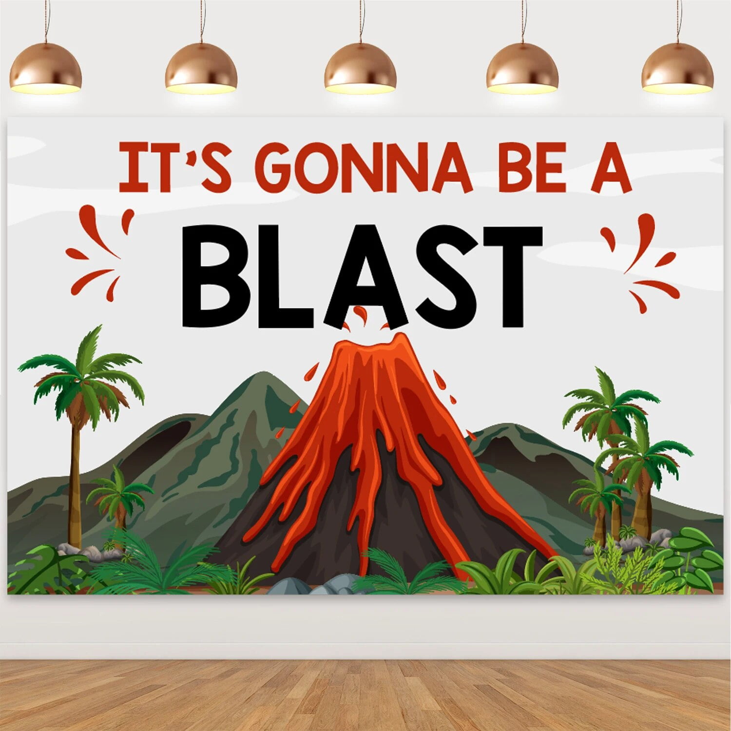 Volcano Theme Party Decoration, Hot Lava Party, It's Gonna Be A Blast ...