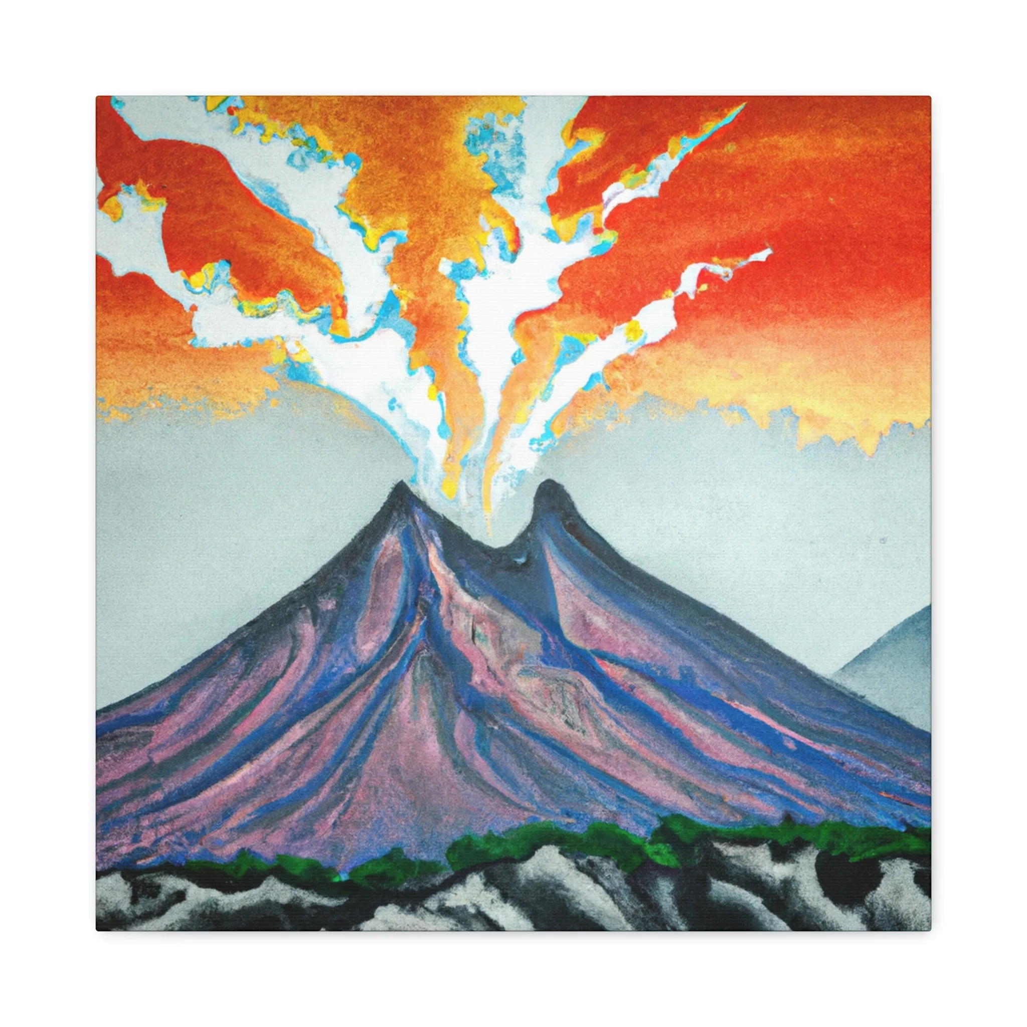Volcano's Blazing Lava - Canvas - Walmart.com