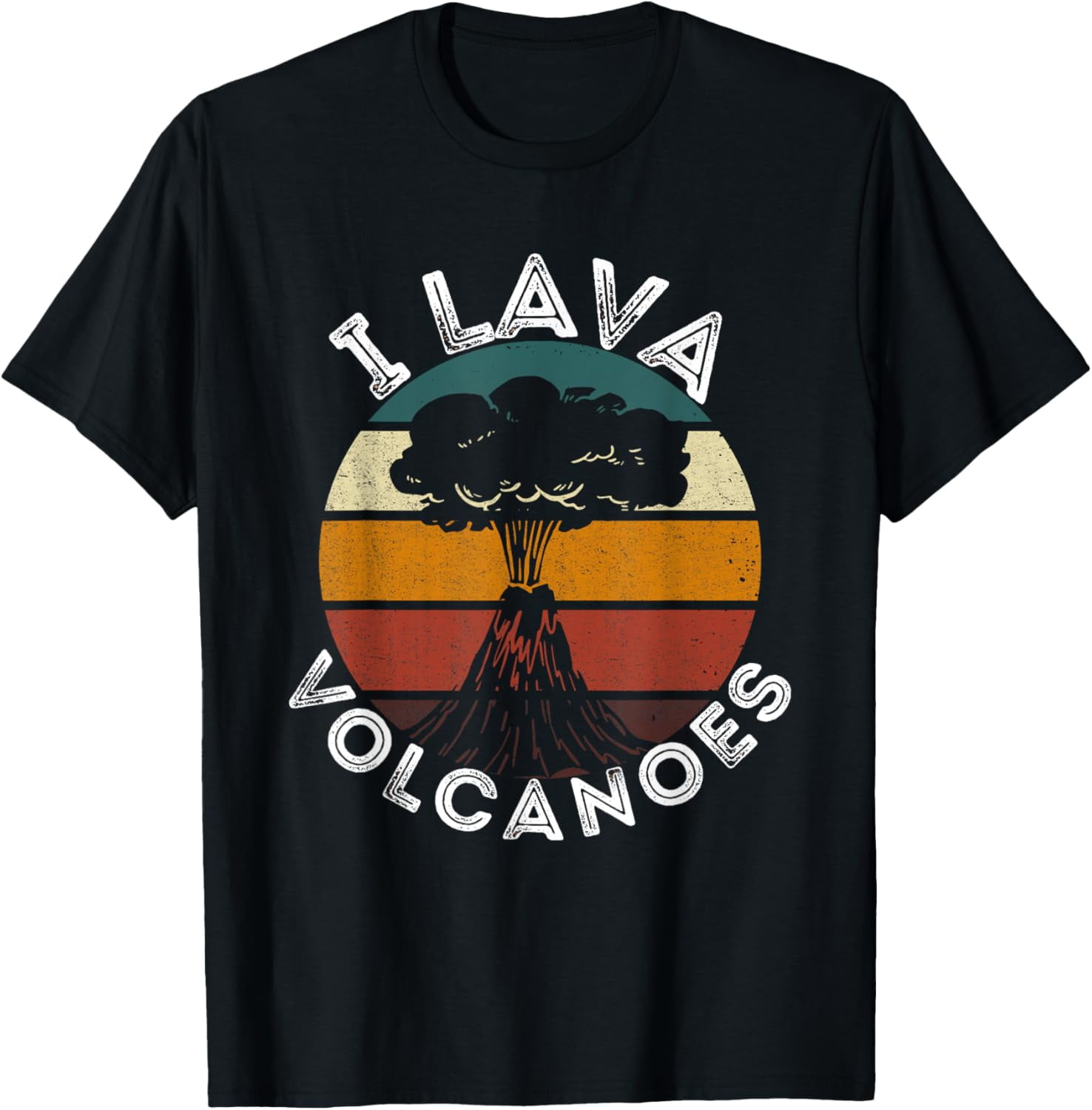 Volcanologist Volcanology Retro I Love Volcanoes Geologist T-Shirt ...