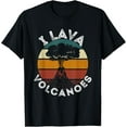 Volcanologist Volcanology Retro I Love Volcanoes Geologist T-Shirt ...