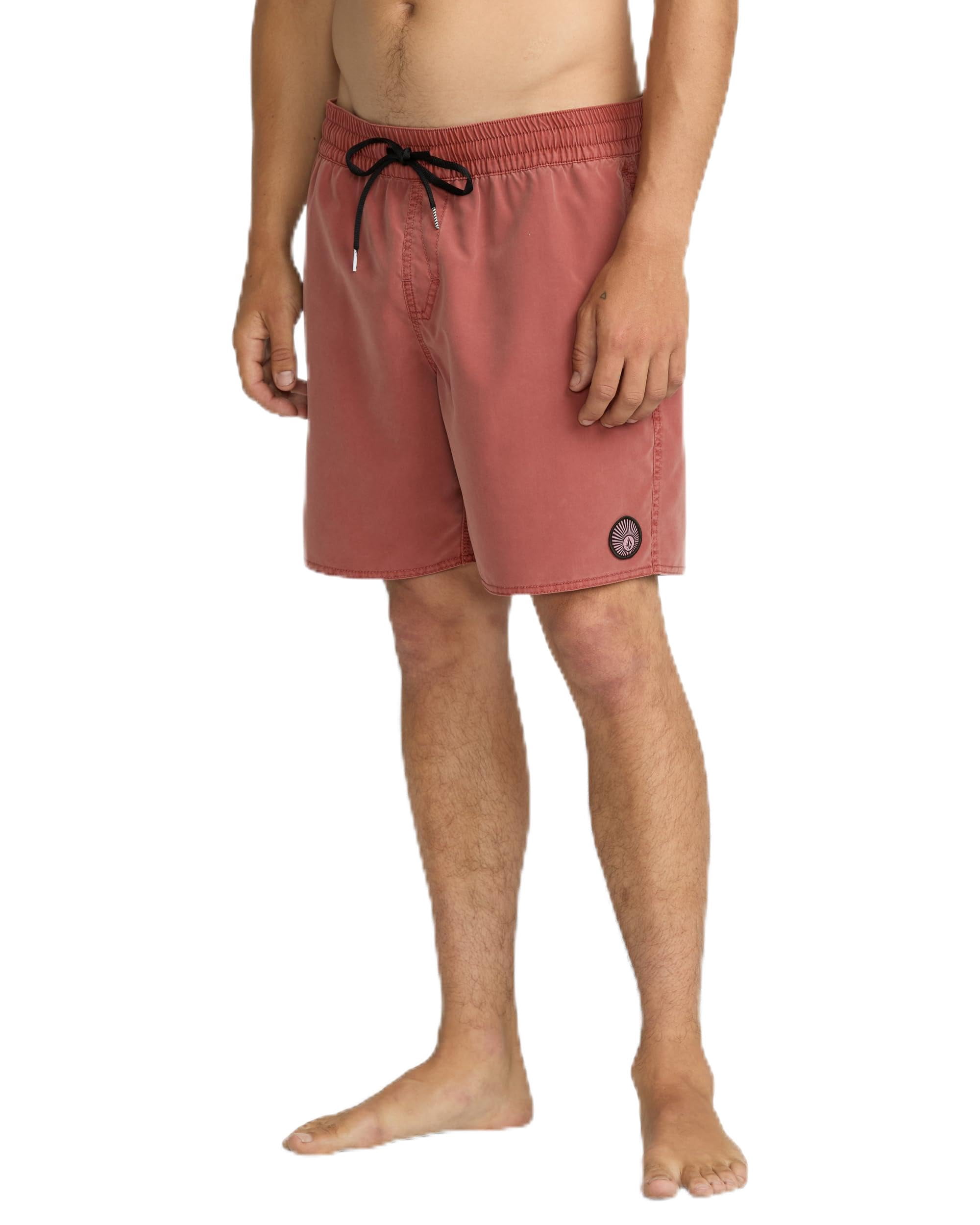 Volcom Men's 17" Elastic Waist Surf Swim Trunks – Quick-Dry Boardshorts ...