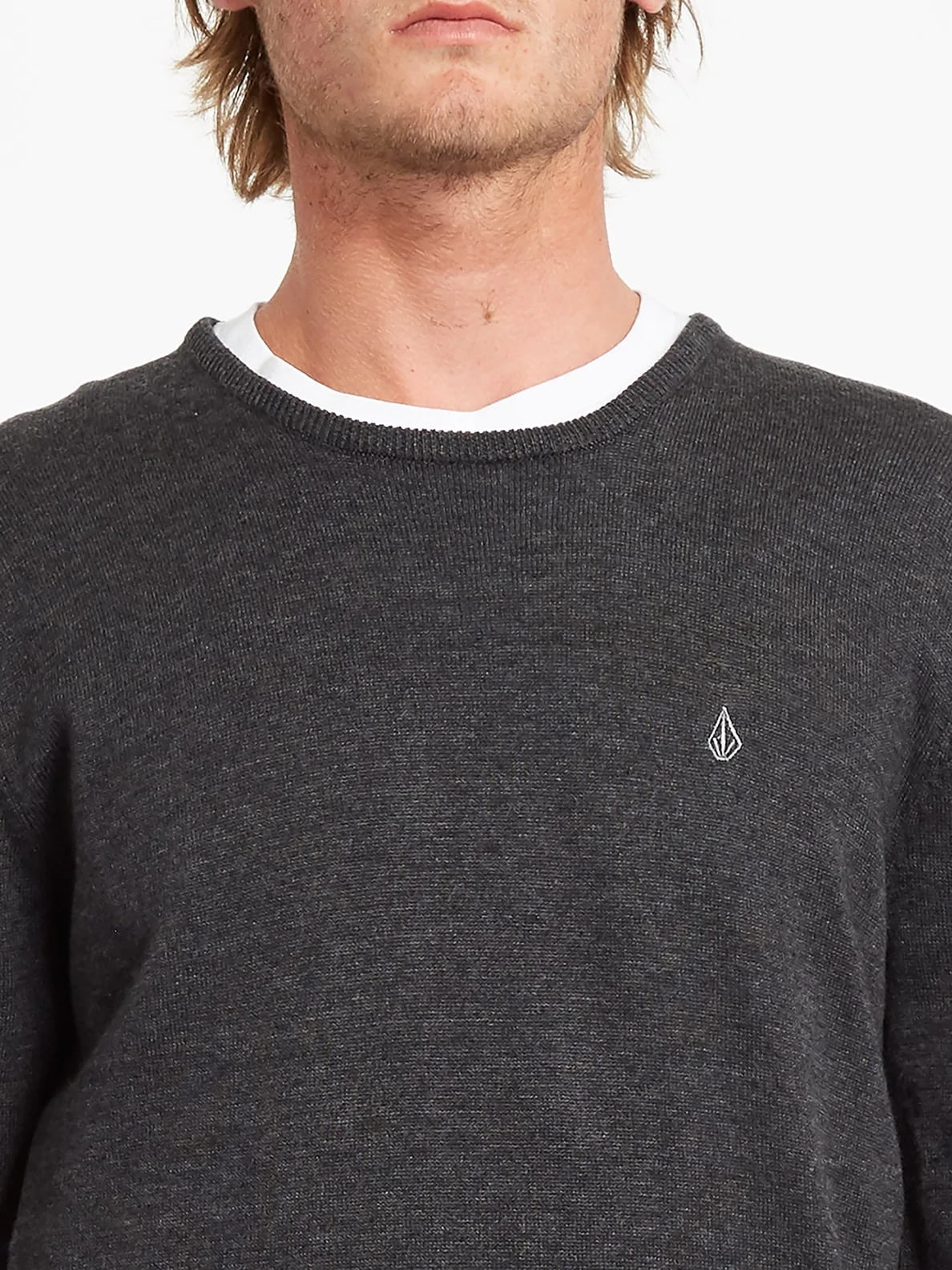 Volcom Men's Crew Neck Sweater ~ Uperstand black - Walmart.com