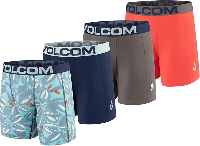 Volcom Mens Boxer Briefs Poly Spandex Performance Boxer Briefs ...