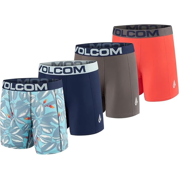Volcom Mens Boxer Briefs Poly Spandex Performance Boxer Briefs ...