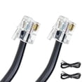 Volcora [2 Pack 5 Feet RJ11 / RJ12 Data Cable - Heavy Duty 6-Pins High ...